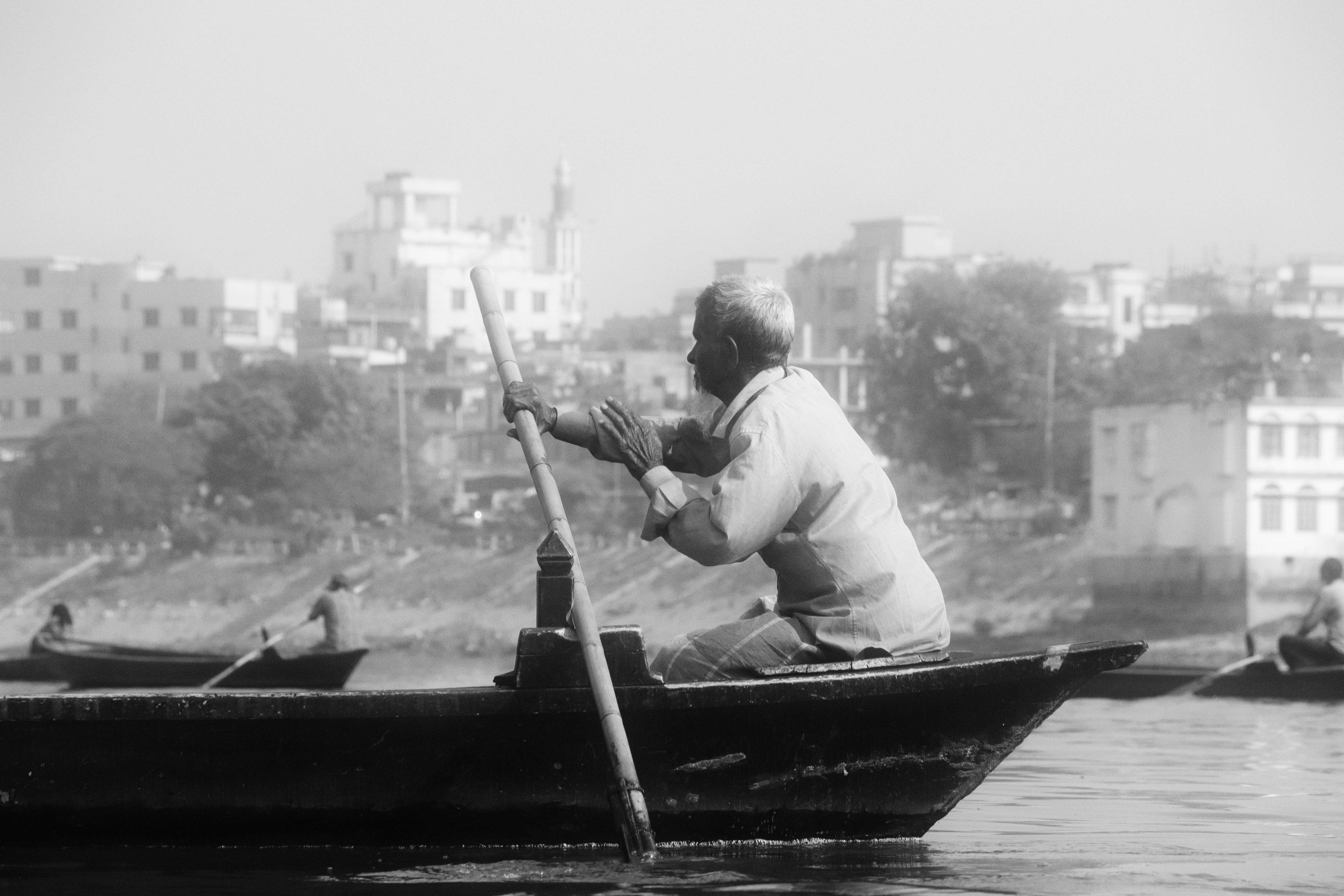 Paddler in Focus: A Quiet Moment on the River