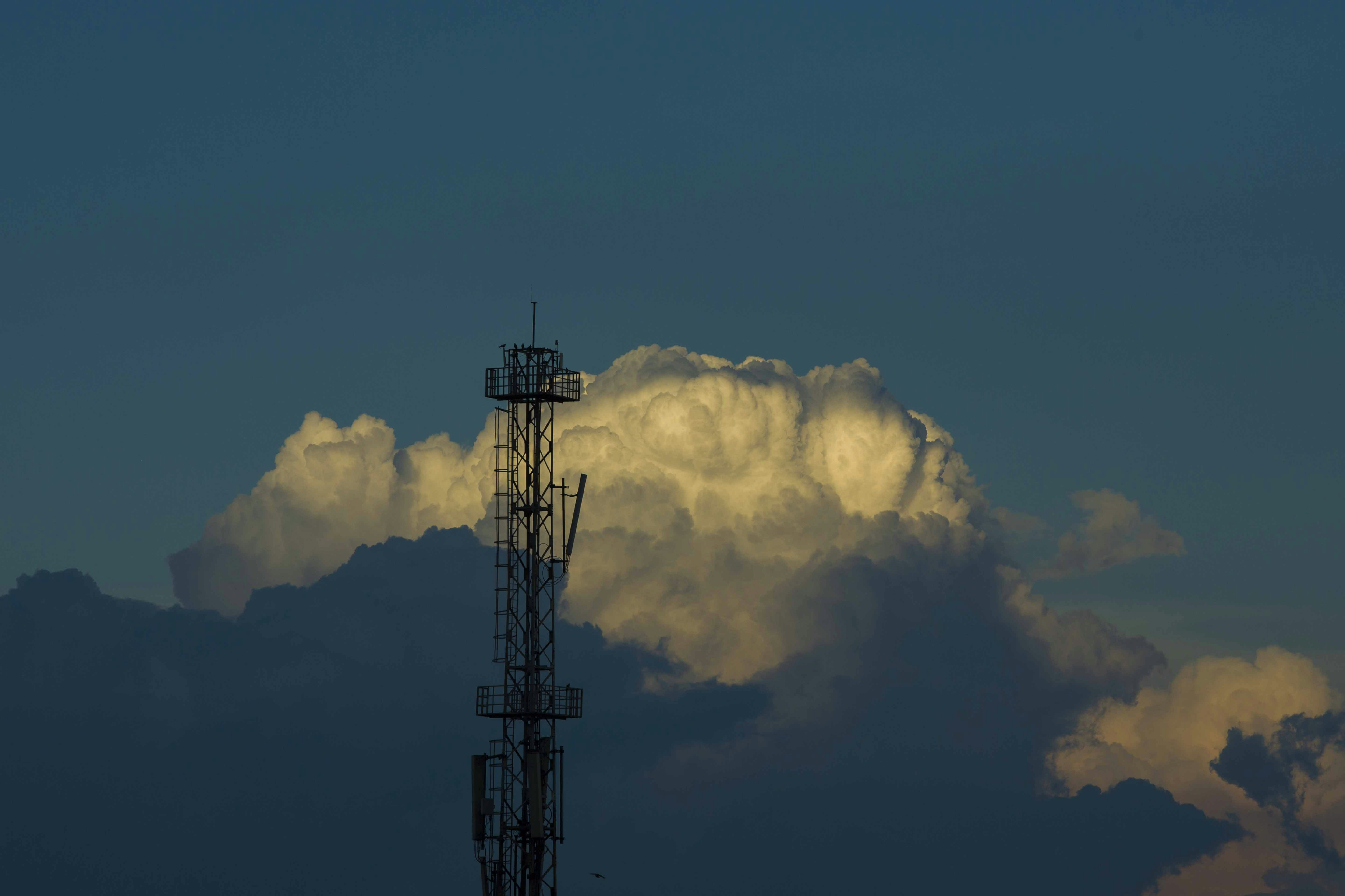 Cloud Crown over a Cellular Tower