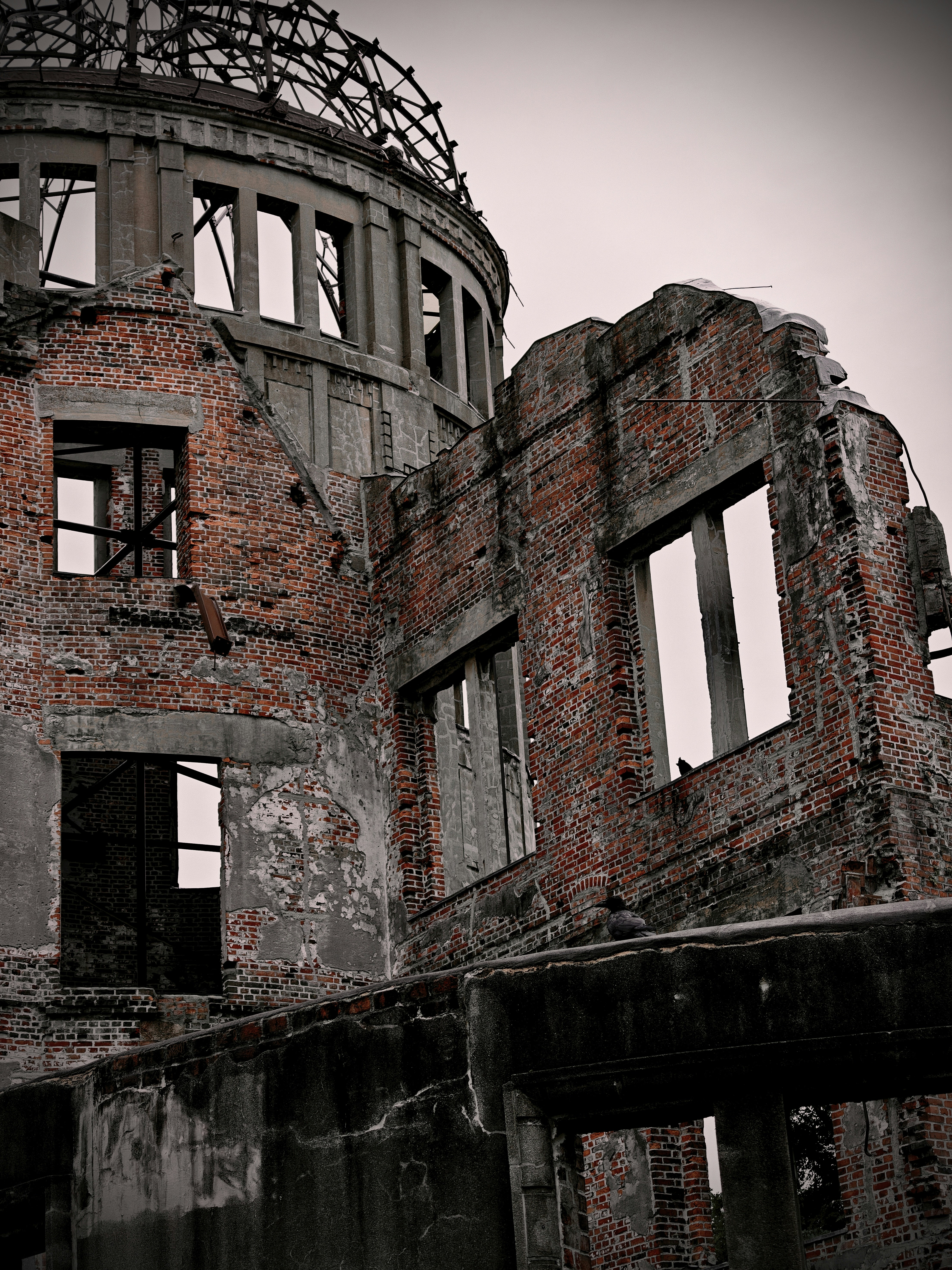 Ruined Beacon: Brick Walls and Circular Dome Survive a Silent Storm