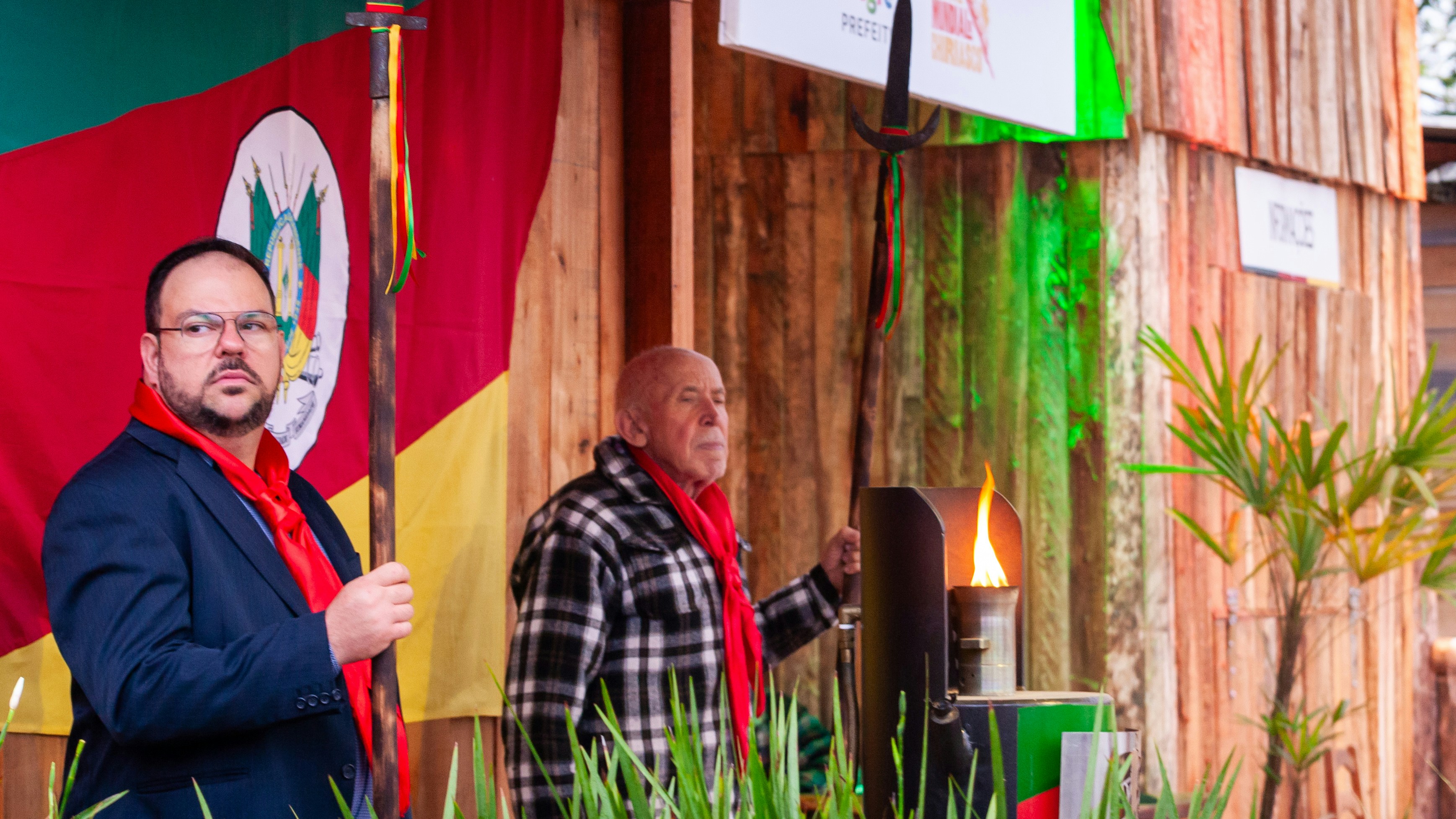 Red-Scarf Vigil: A Moment of Quiet Amid the Ceremony