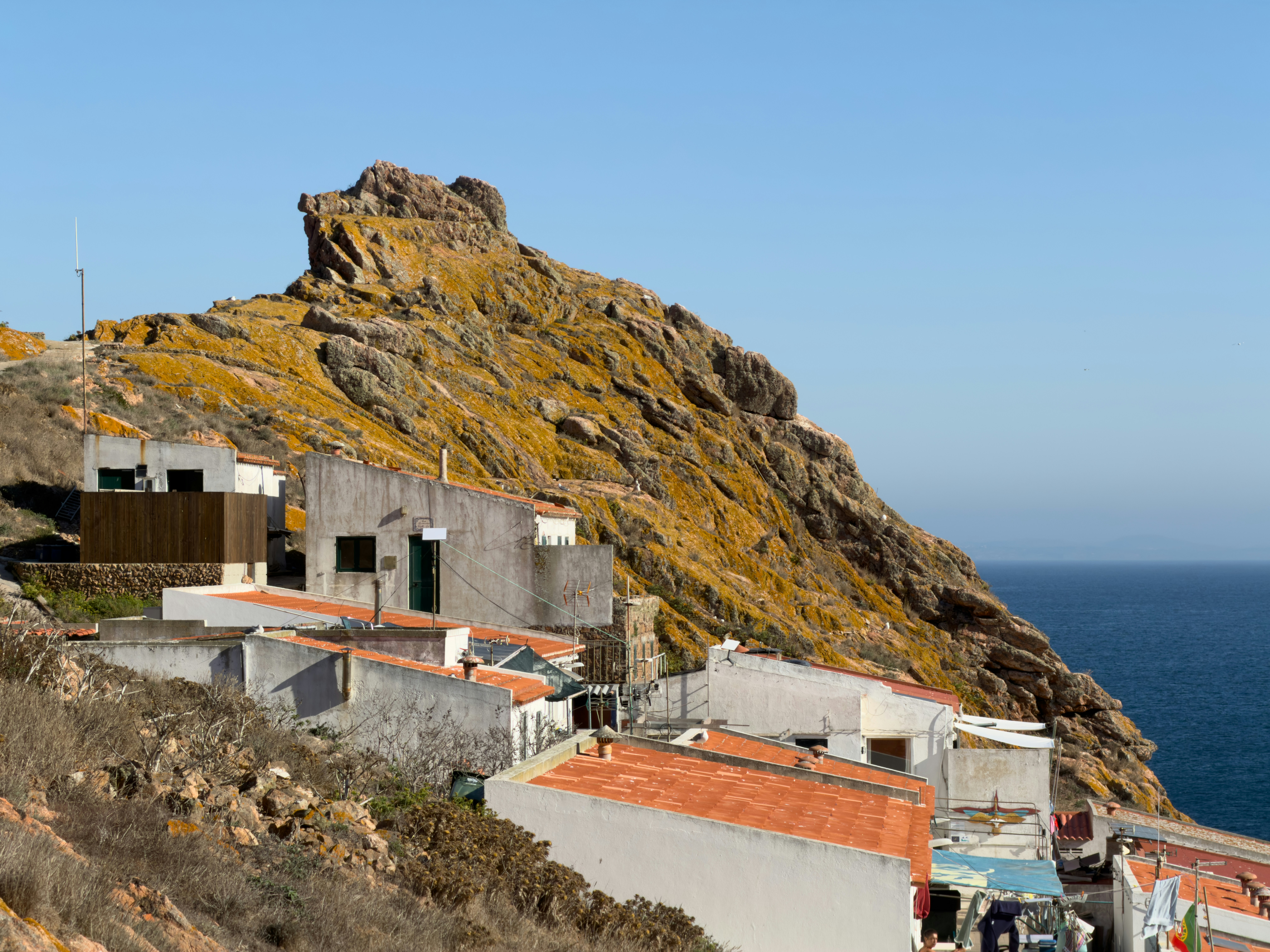 Terraced Village Clinging to the Cliff Edge
