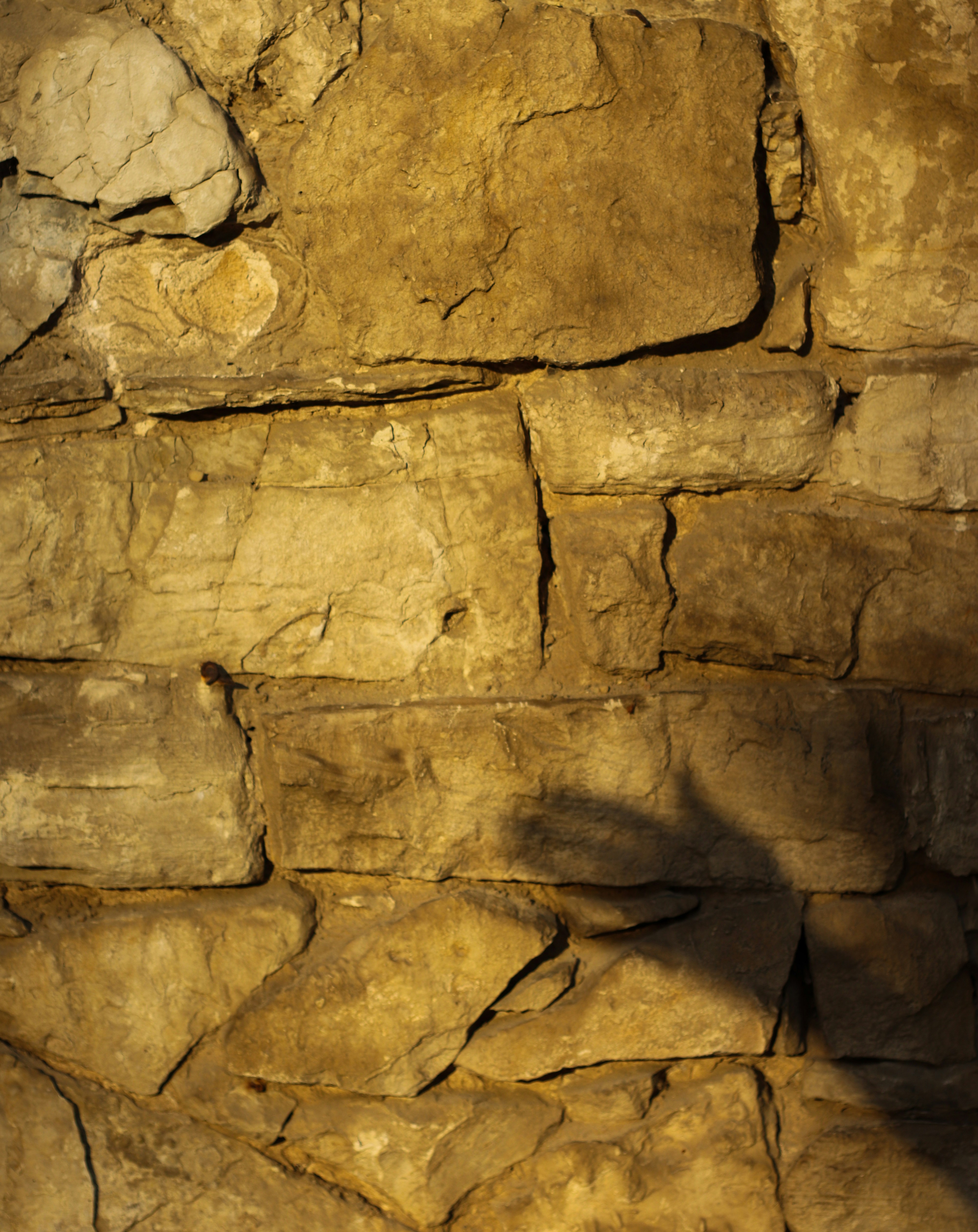 Golden Hour on Rough Hewn Walls