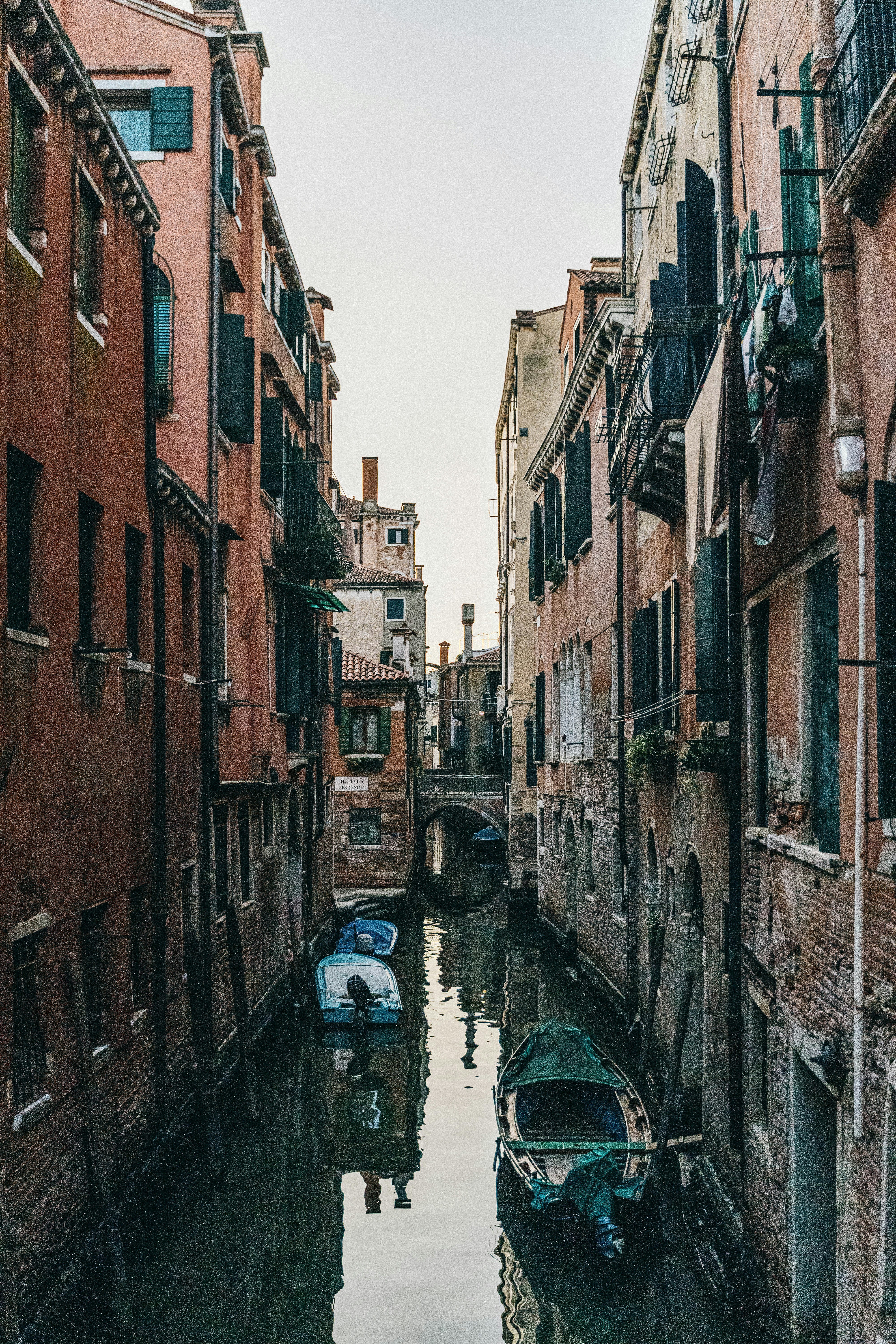 Canal Corridor: Boats, Brickwork, and Reflections