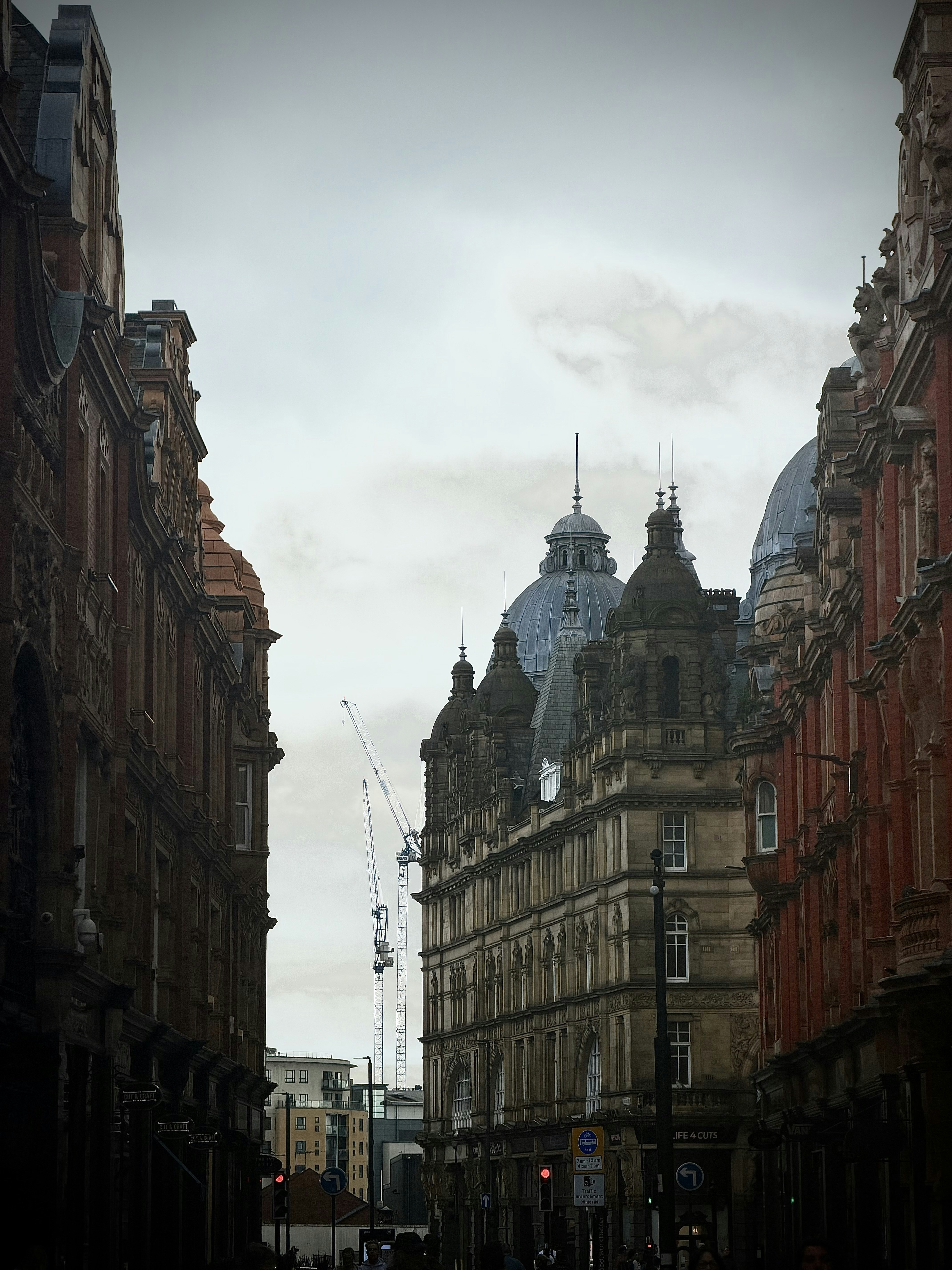 Gothic Facades Beneath a Sky-Framed City