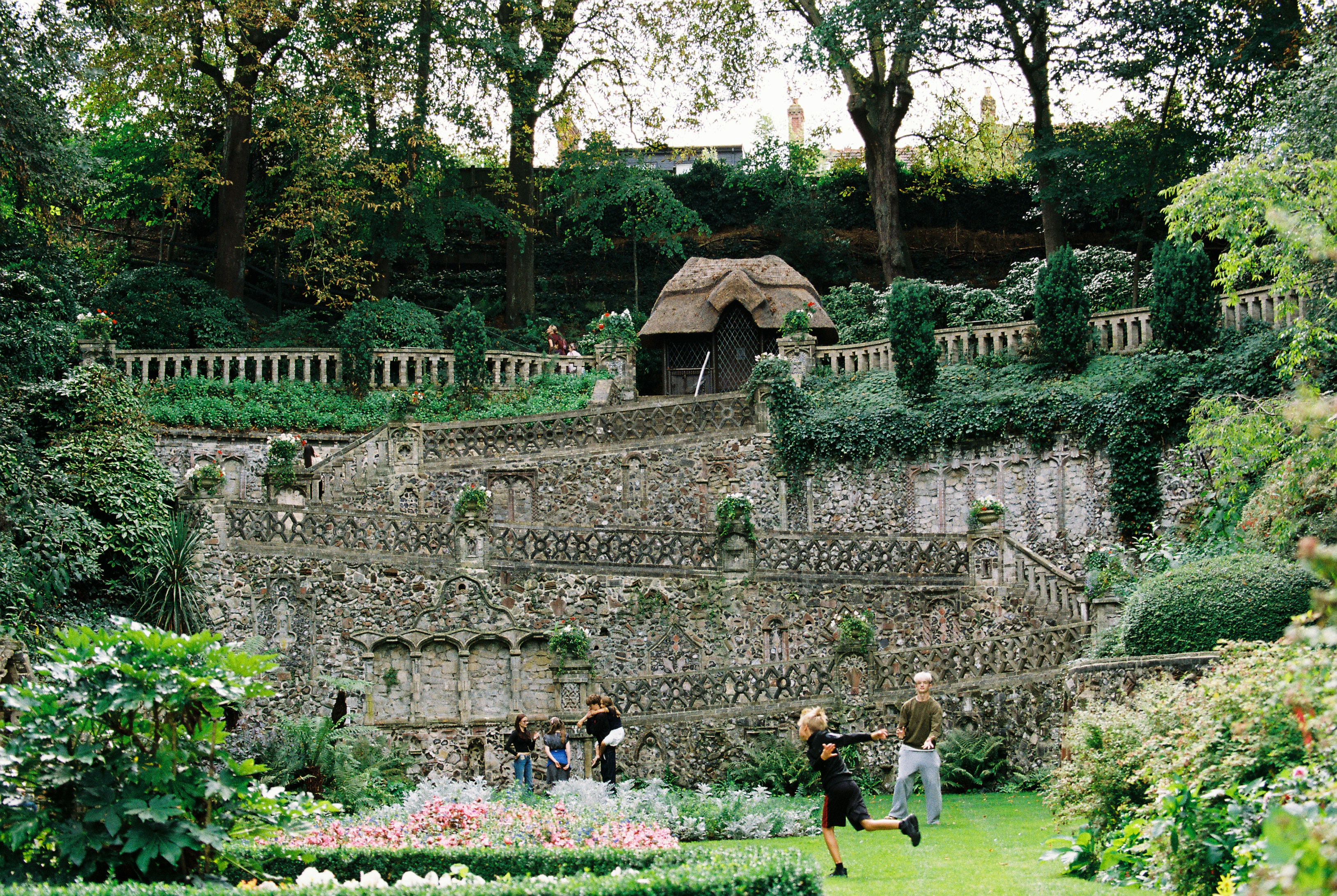 Terraced Garden with Child and Guardian Shadows