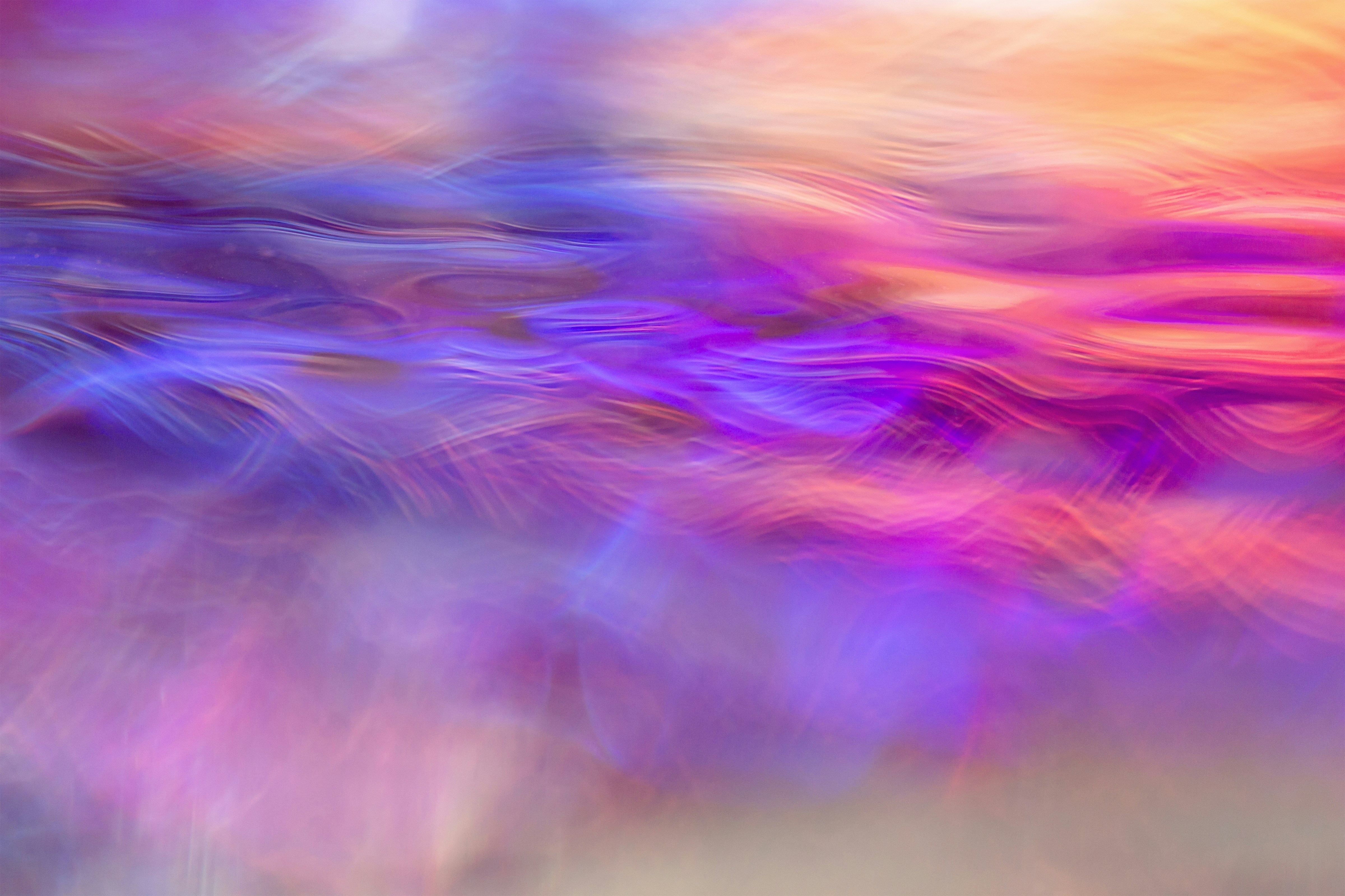 Iridescent Currents: A Ribbon of Neon Mist