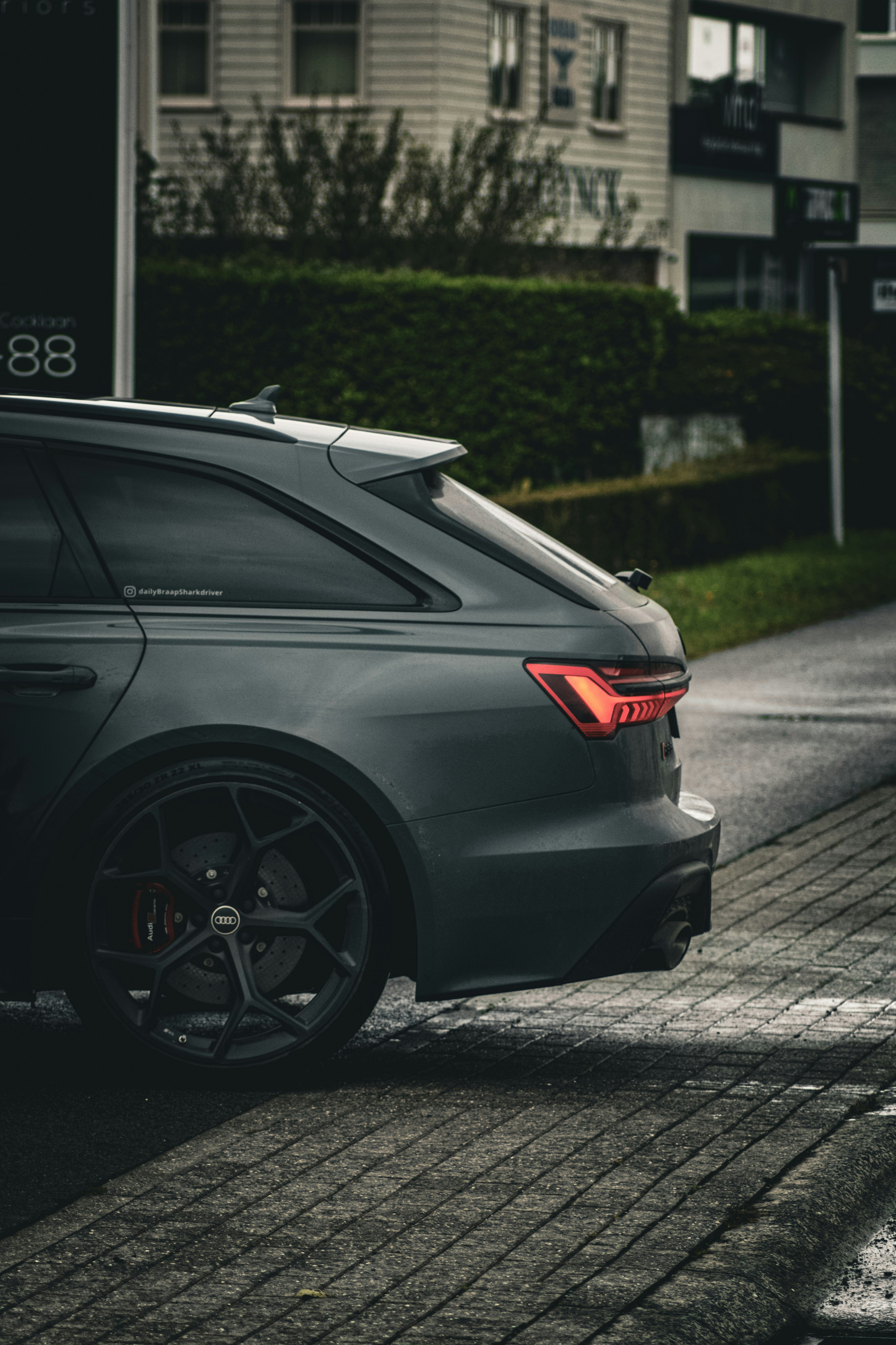 Rear Quarter of a Weekend Warrior: Shadowed Sport on a Quiet Street