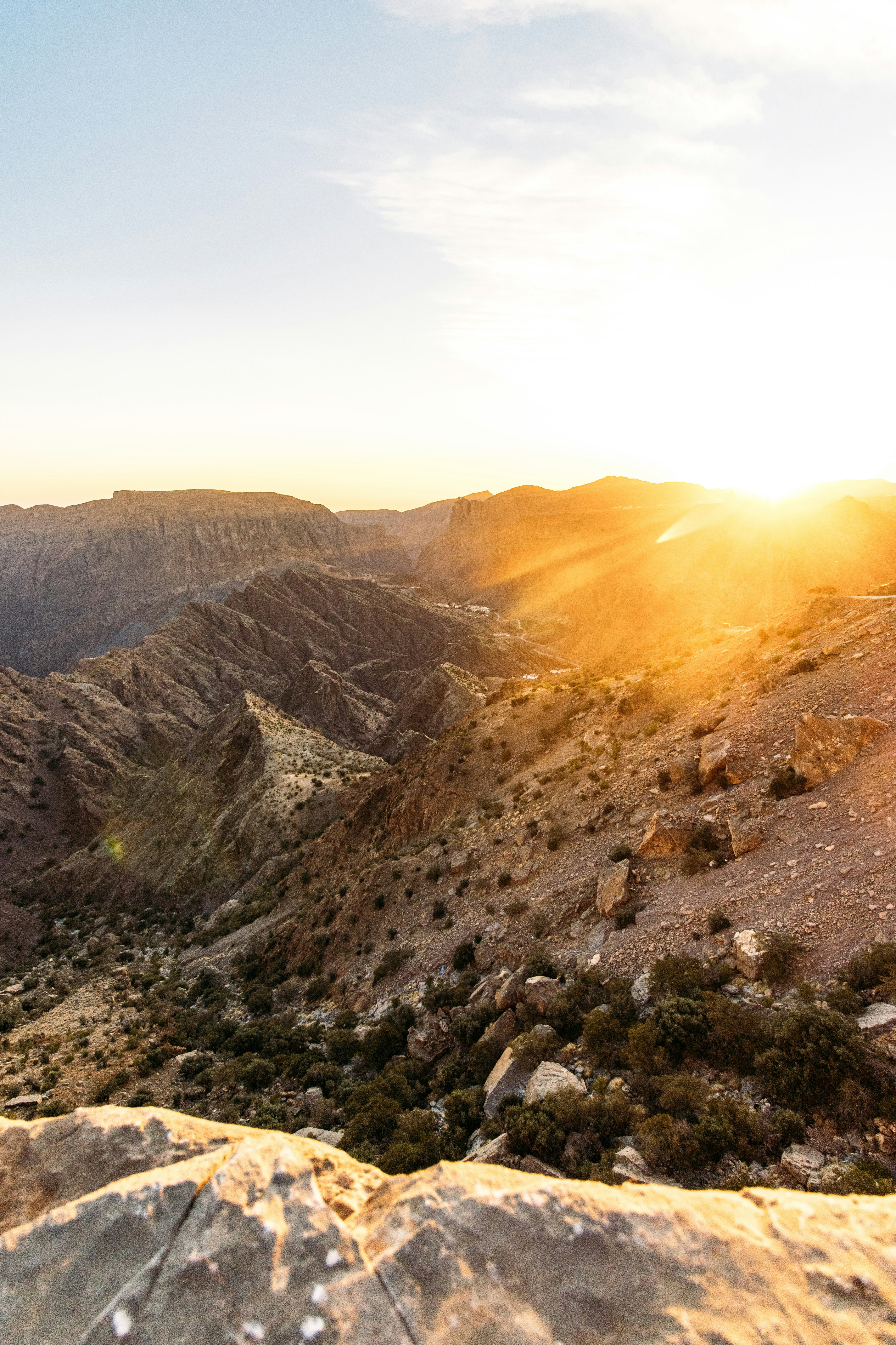Sunlit Canyon Crest at Golden Hour