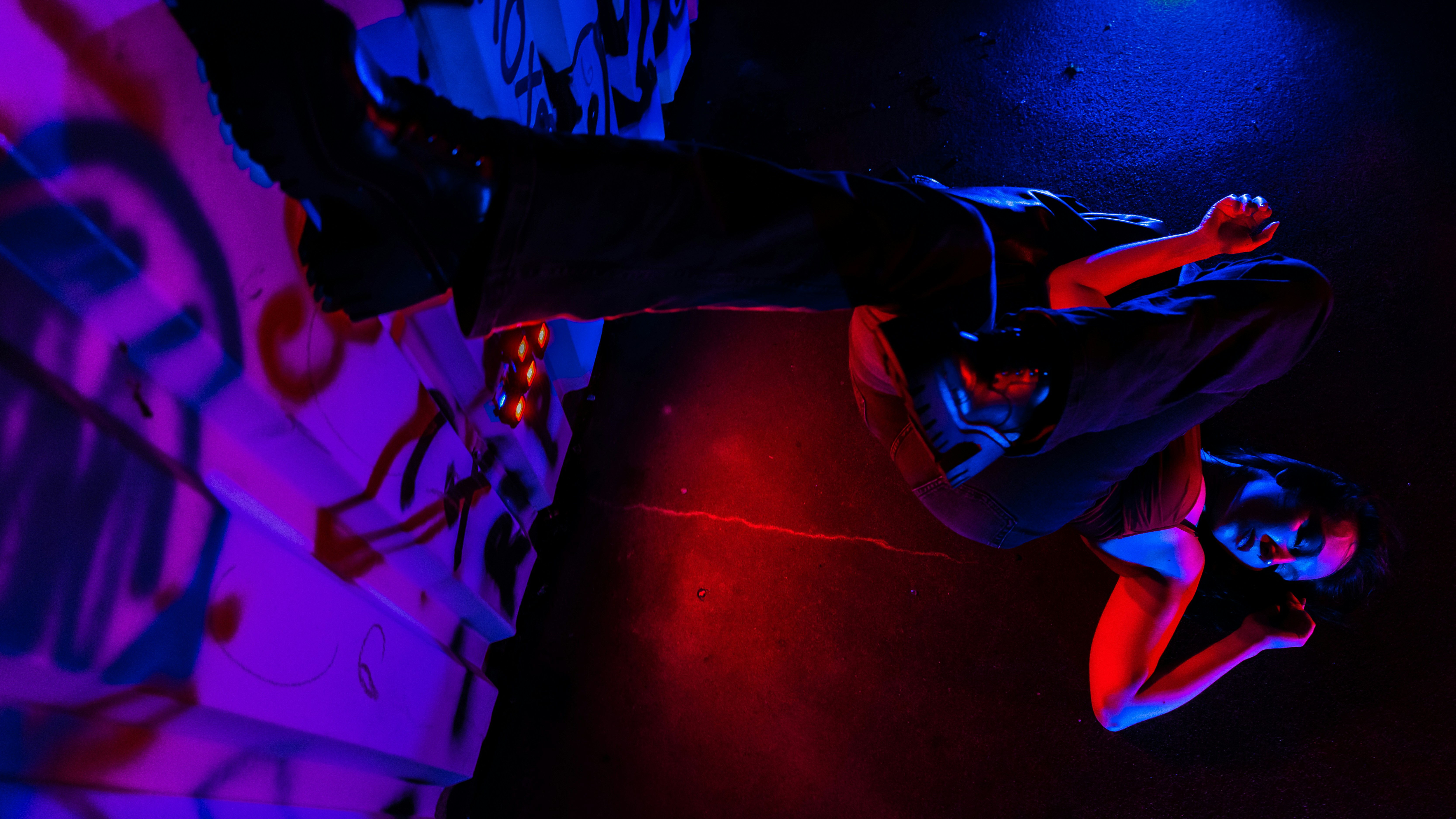 Neon Drums: Night B-Boy in a Graffiti Reverie