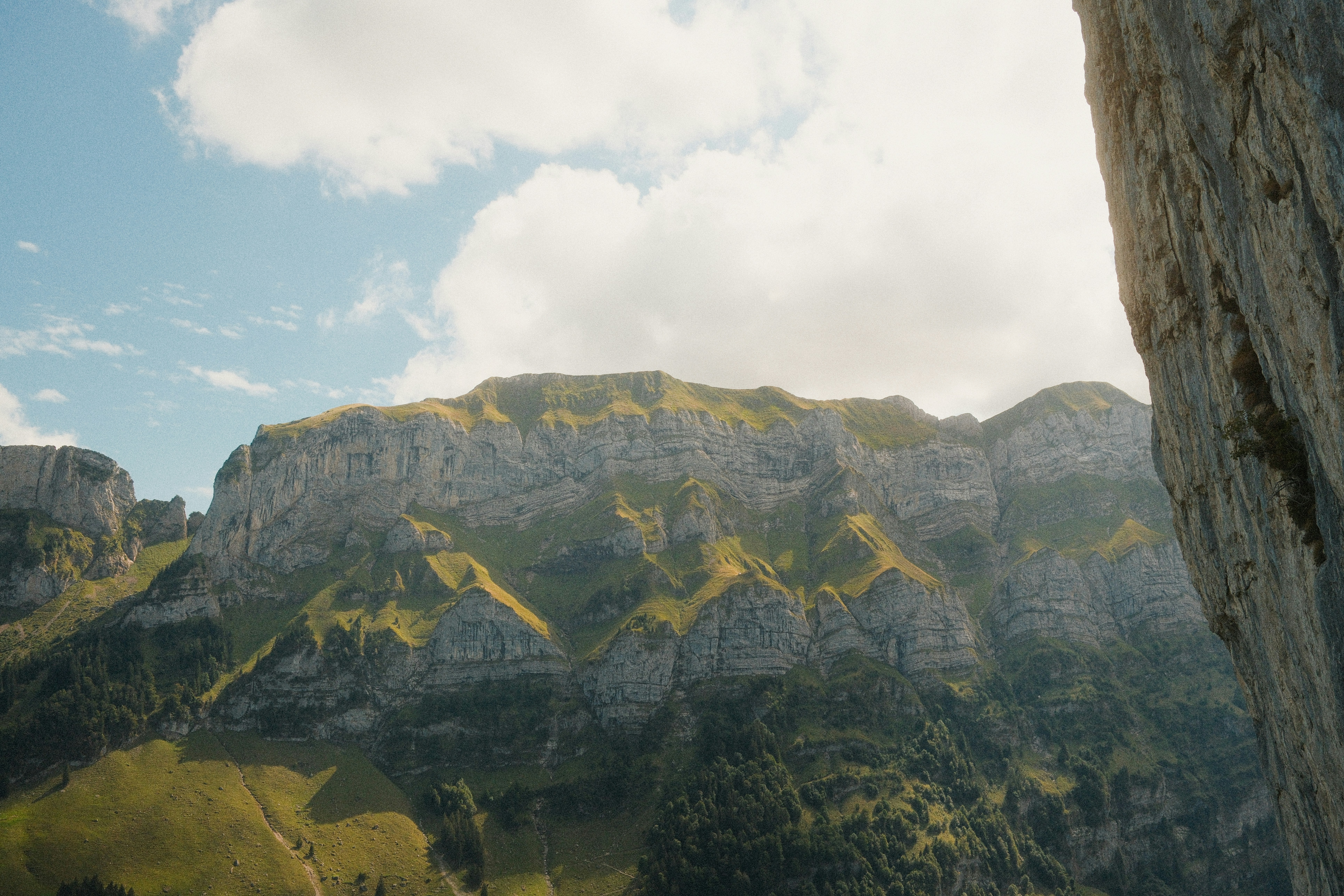 Sunlit Alpine Ridge: A Portrait of Quiet Height and Shadow