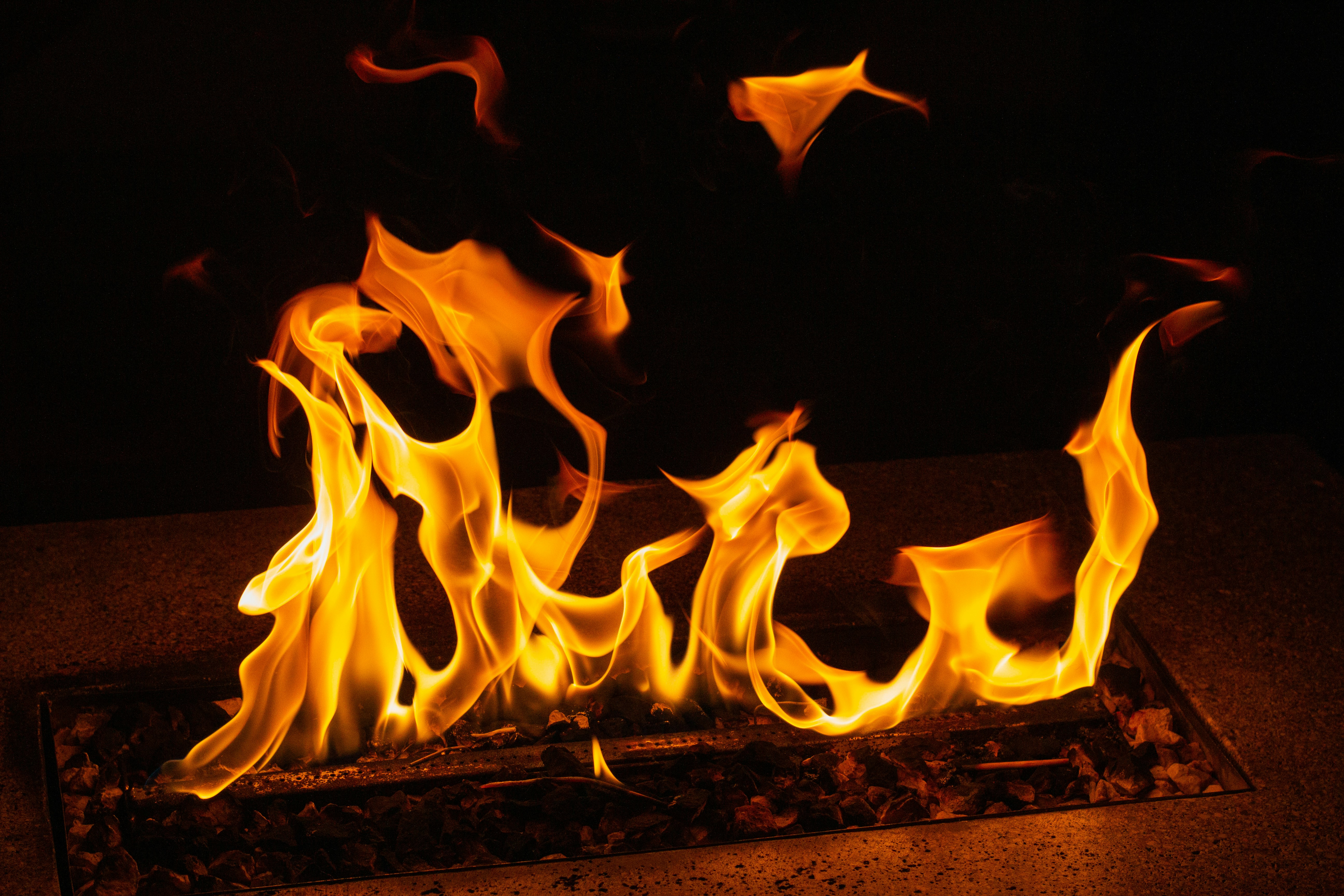 Indoor Ember Gate: Flames Lapping at a Hearth