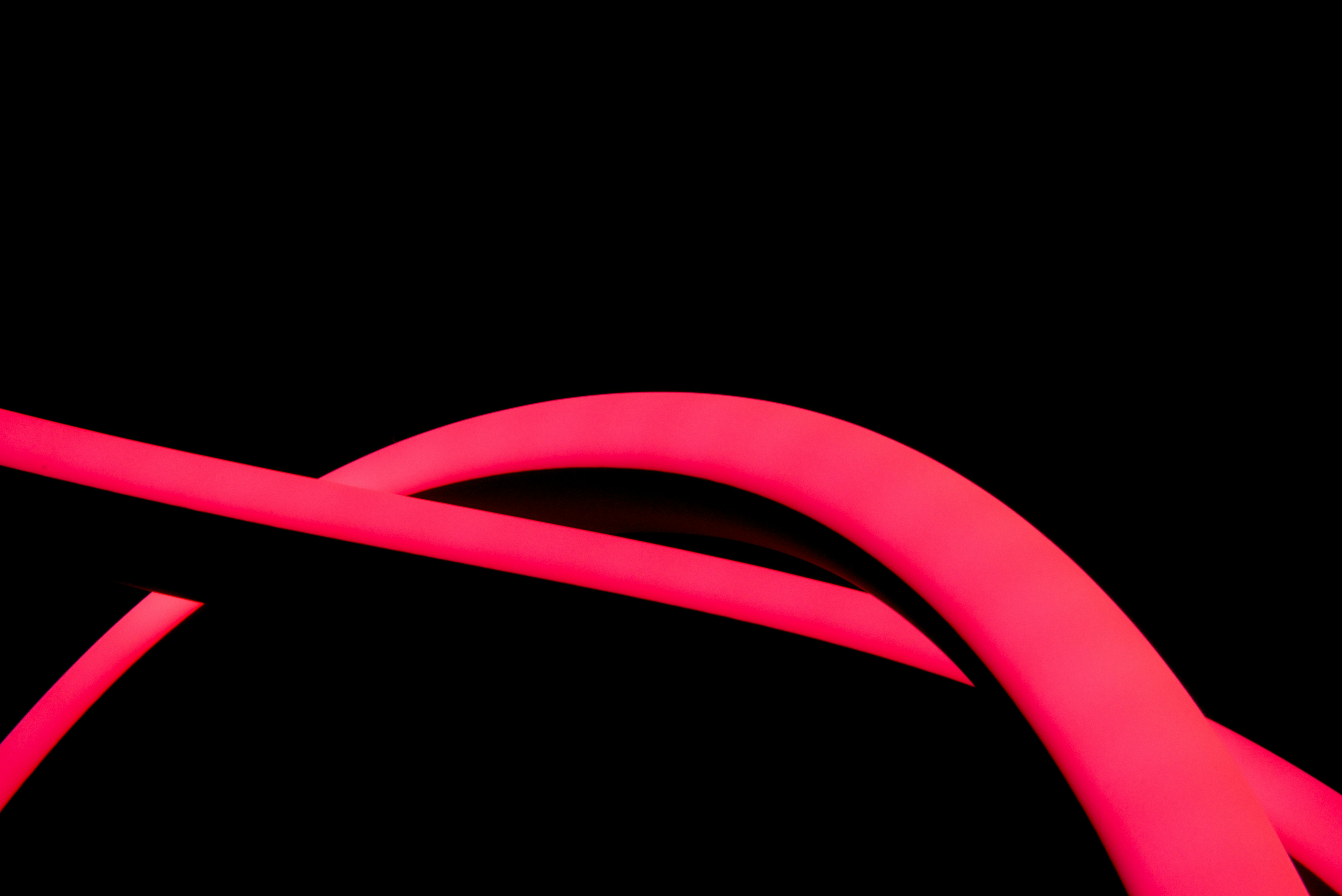 Neon Ribbon Silhouette in a Velvet Black