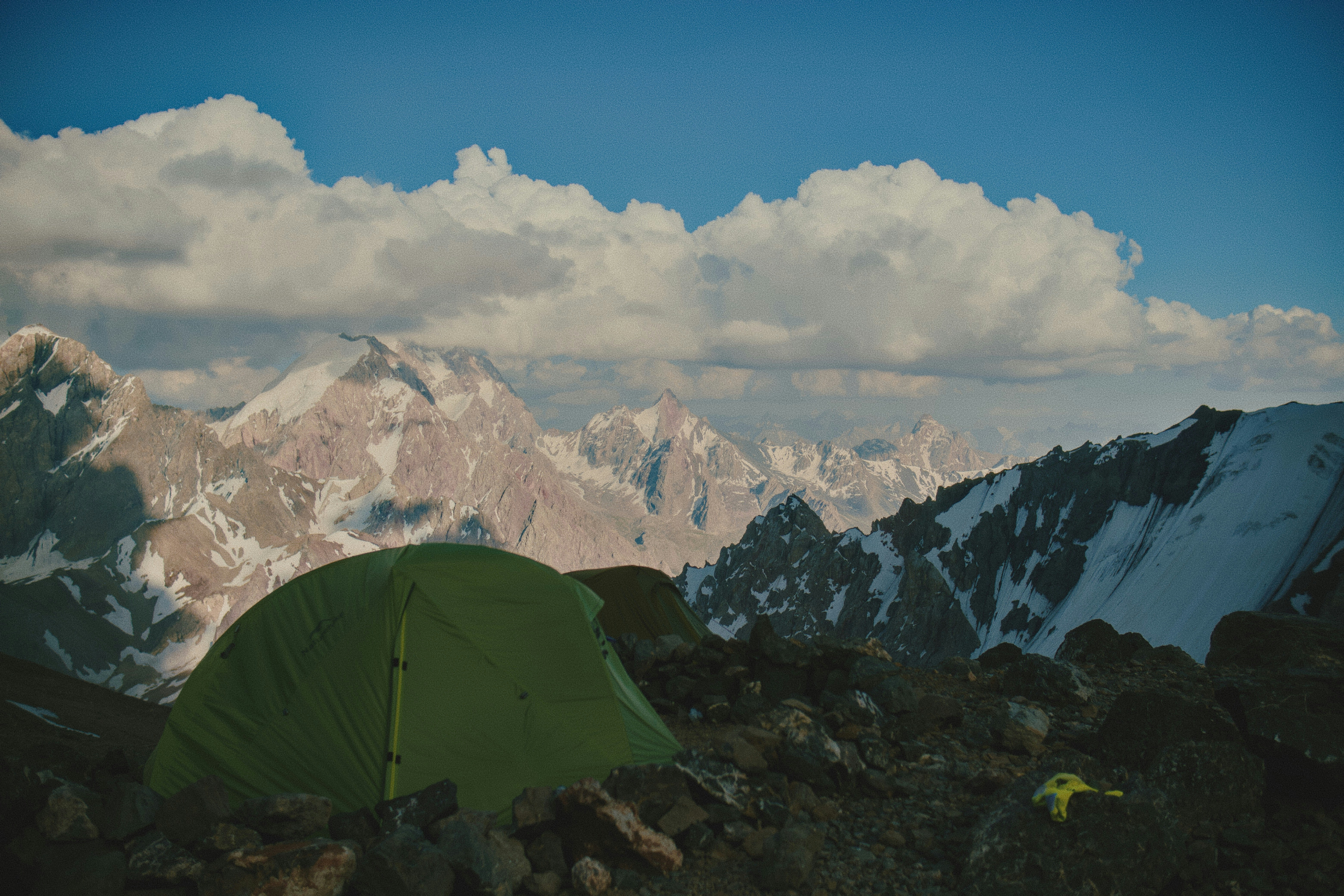 Green Shelter Beneath Alpine Giants