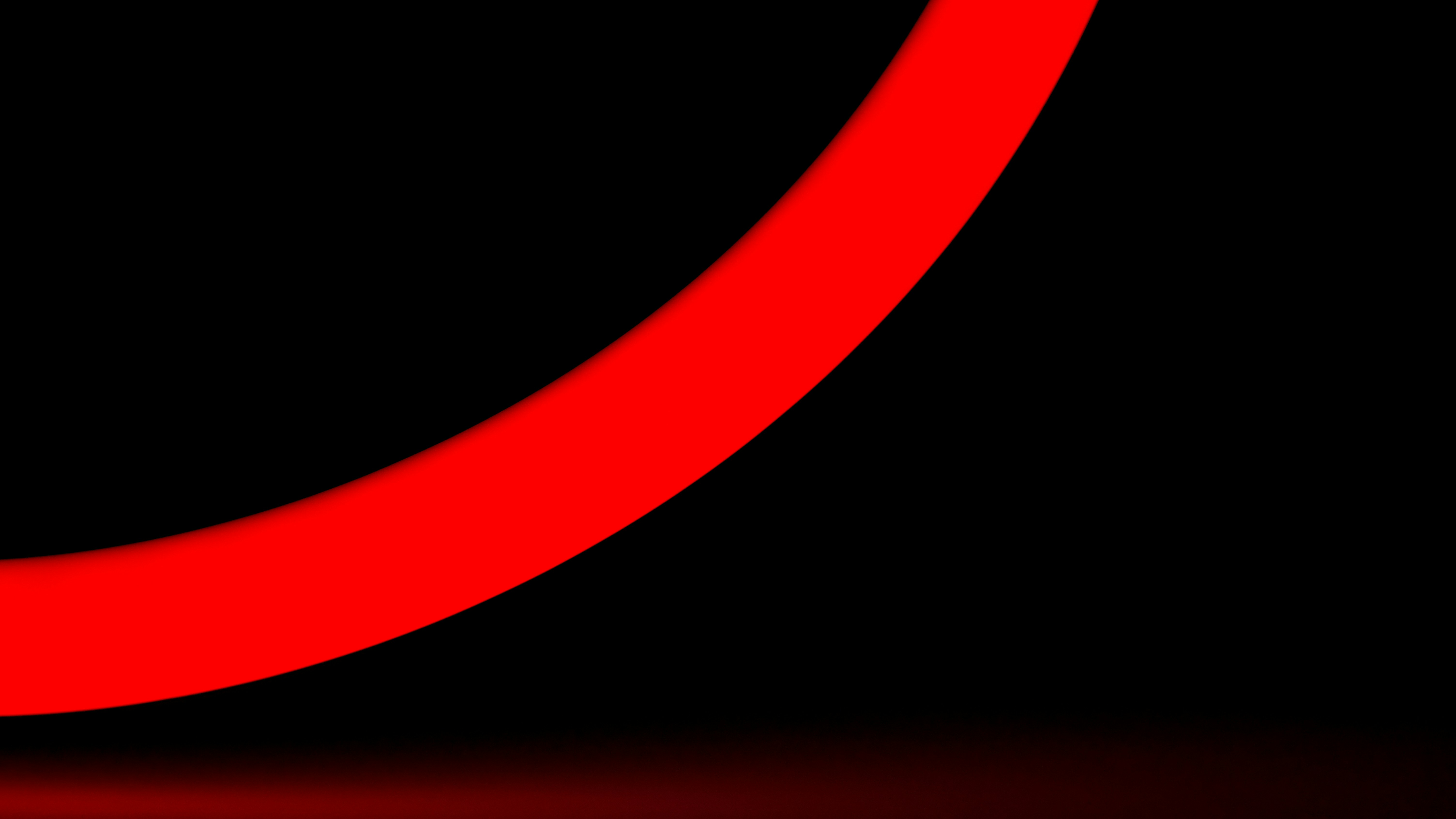 Red Arc over Midnight: a Minimalist Black Field
