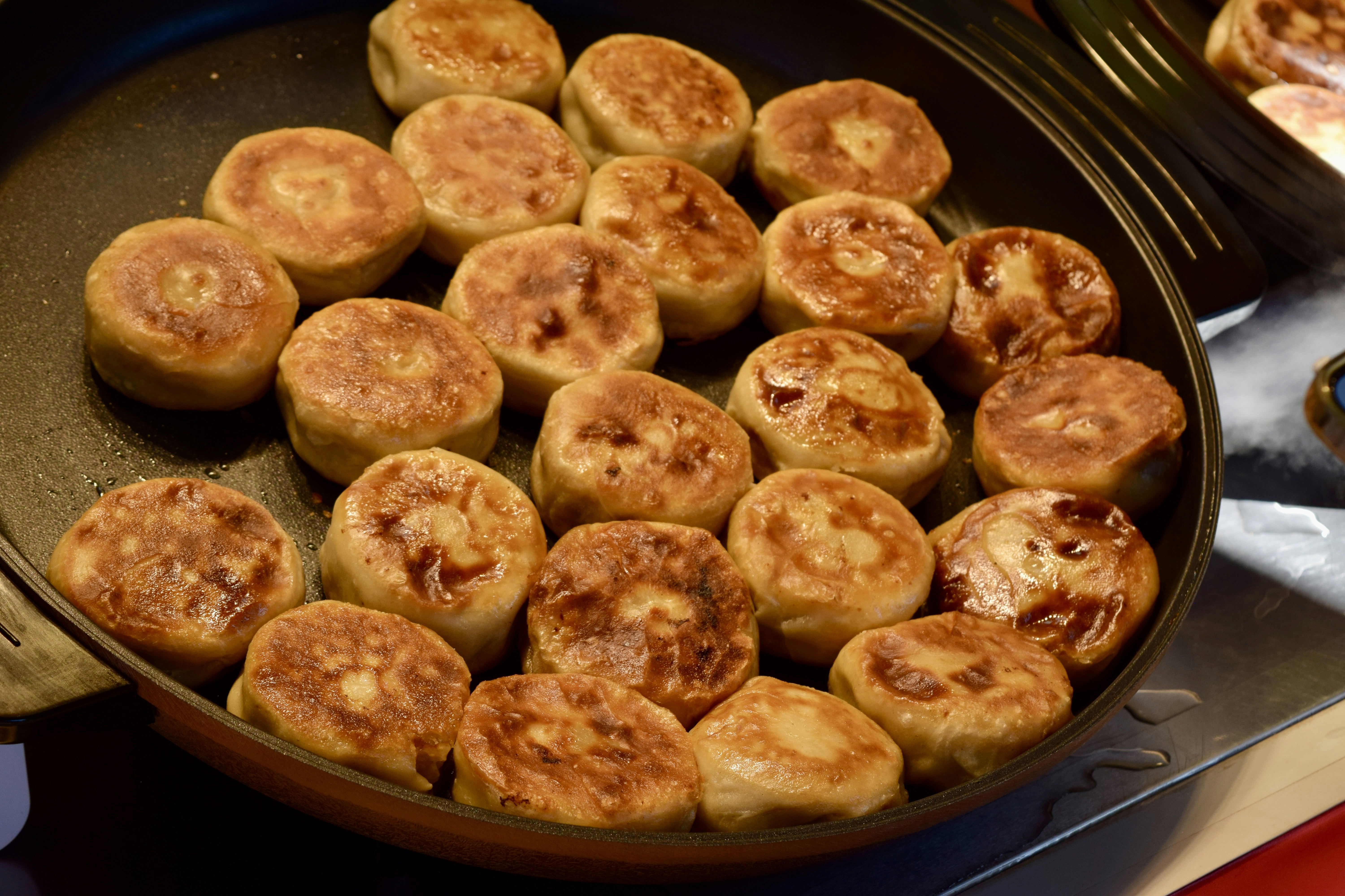 Golden Bites in a Sizzling Skillet