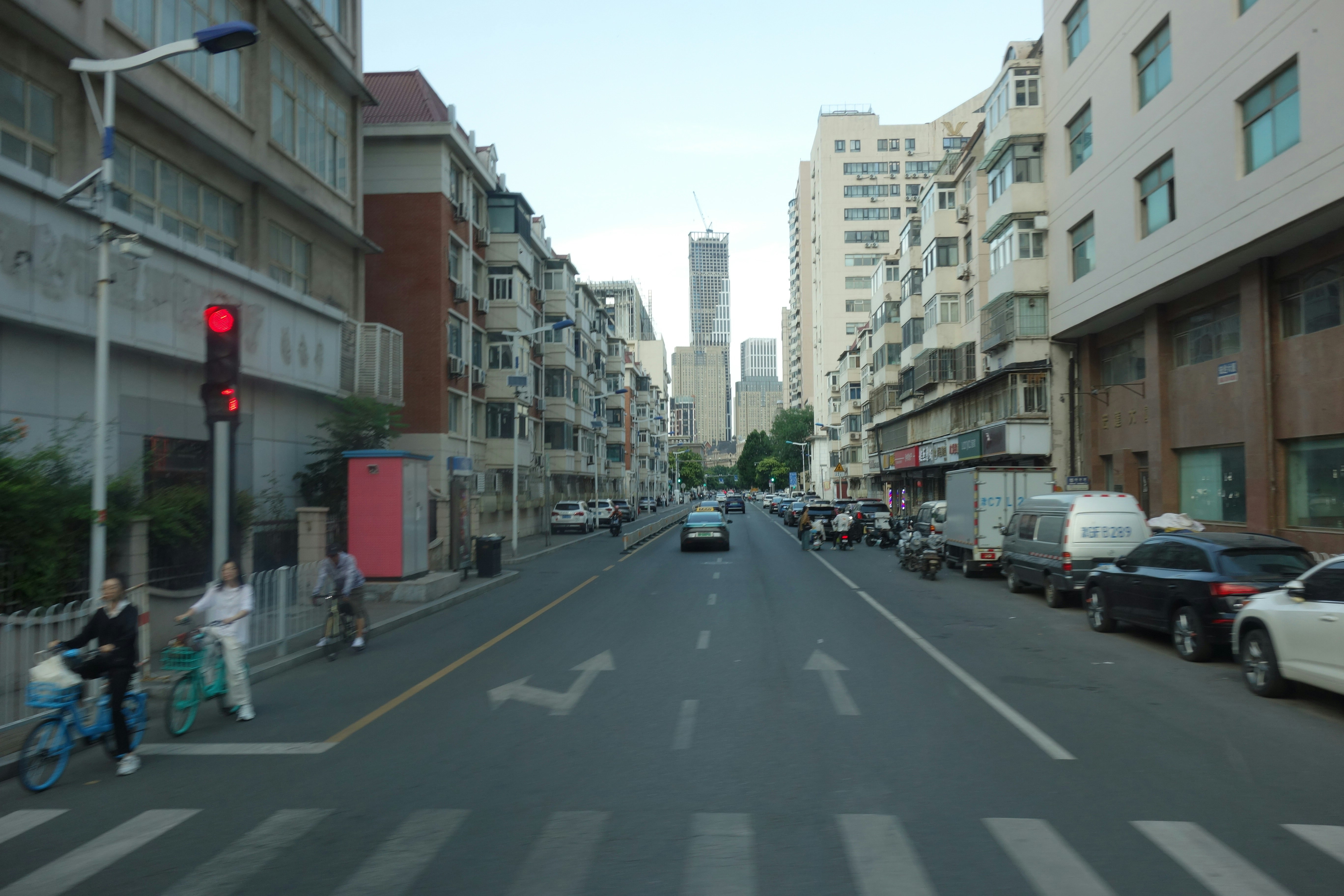 City Street Convergence: A Quiet Morning Run of Urban Rhythm