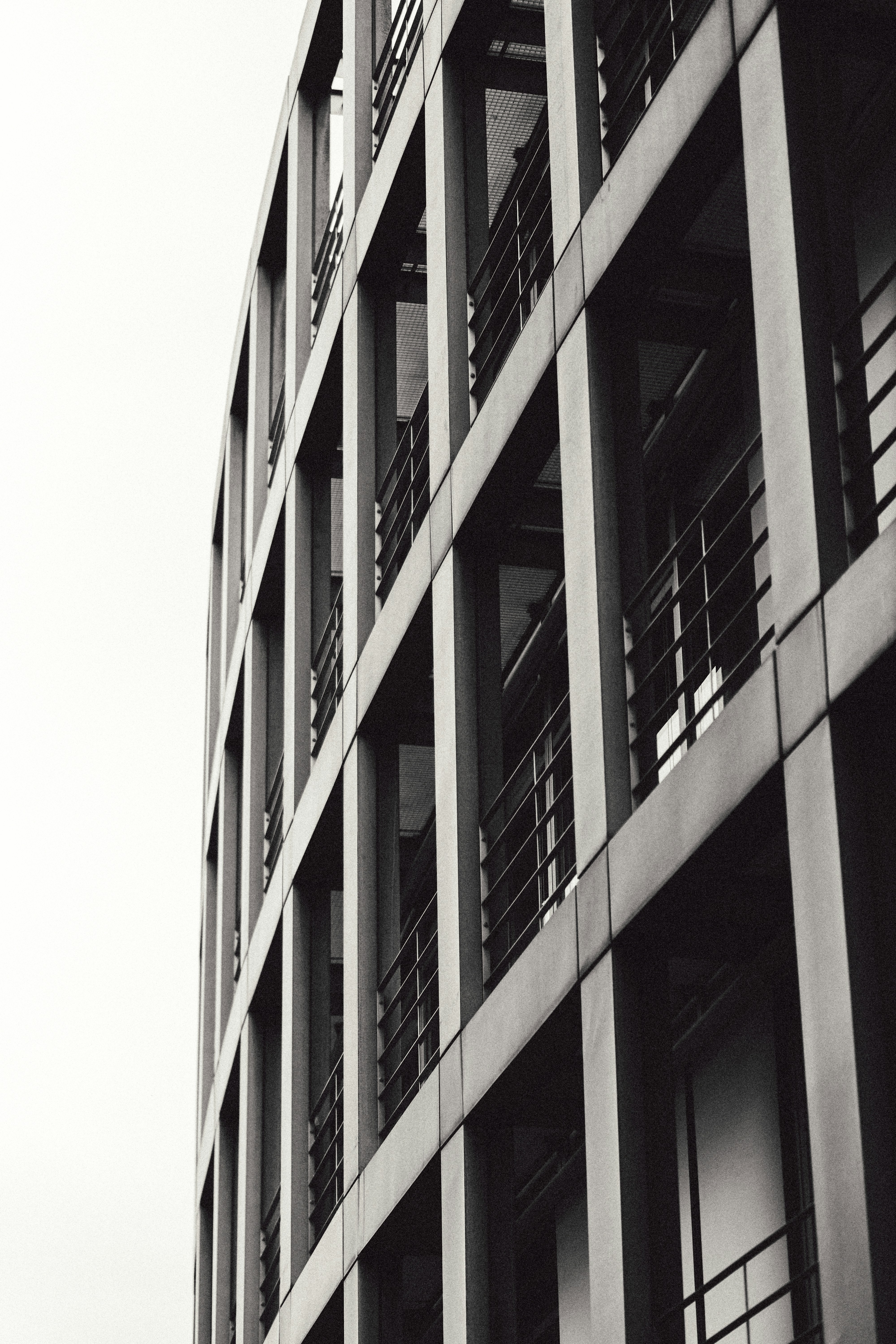 Concrete Rhythm: Vertical Lines of a Modern Facade