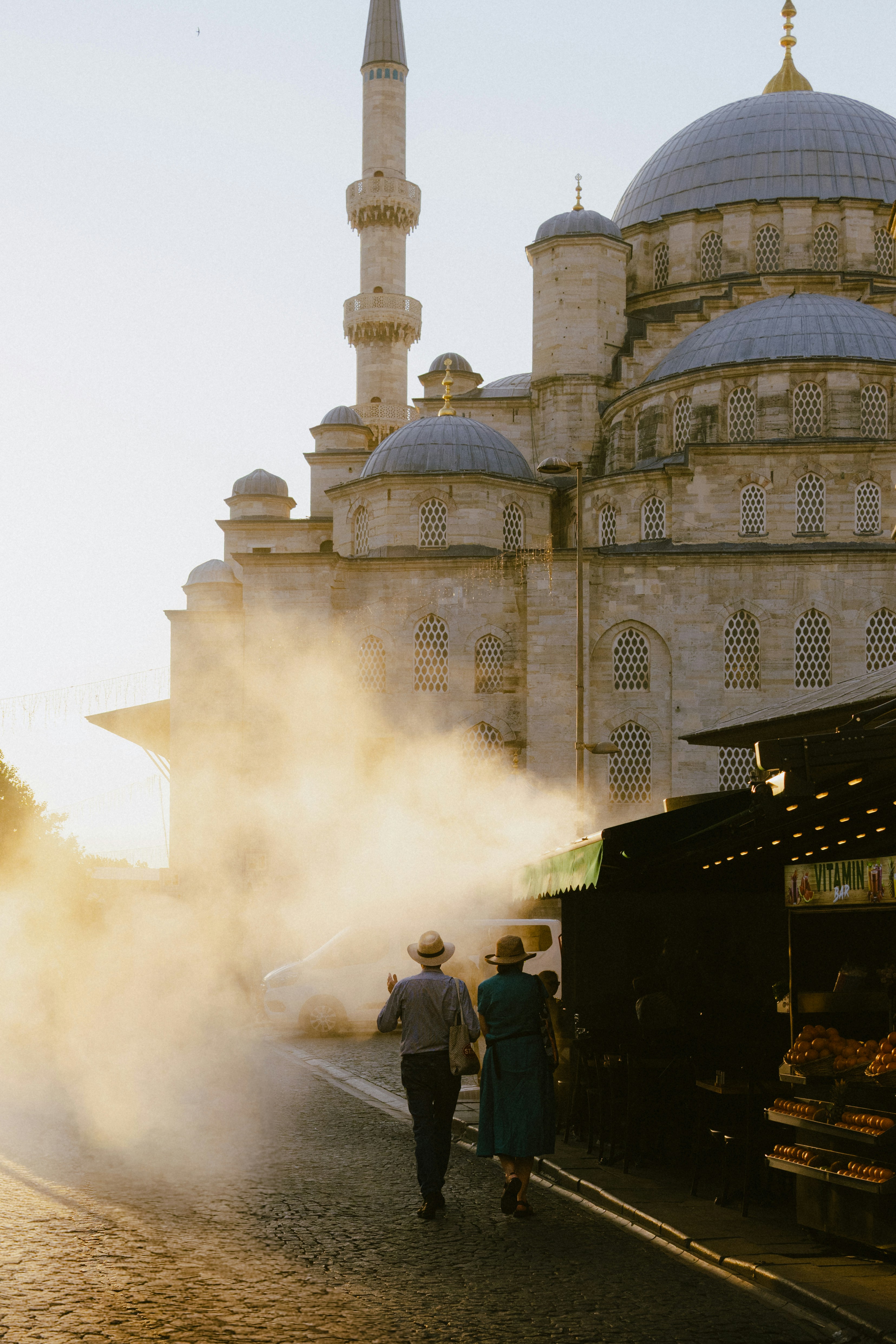 Dawn at the Domed Mosque: Figures in the Smoke