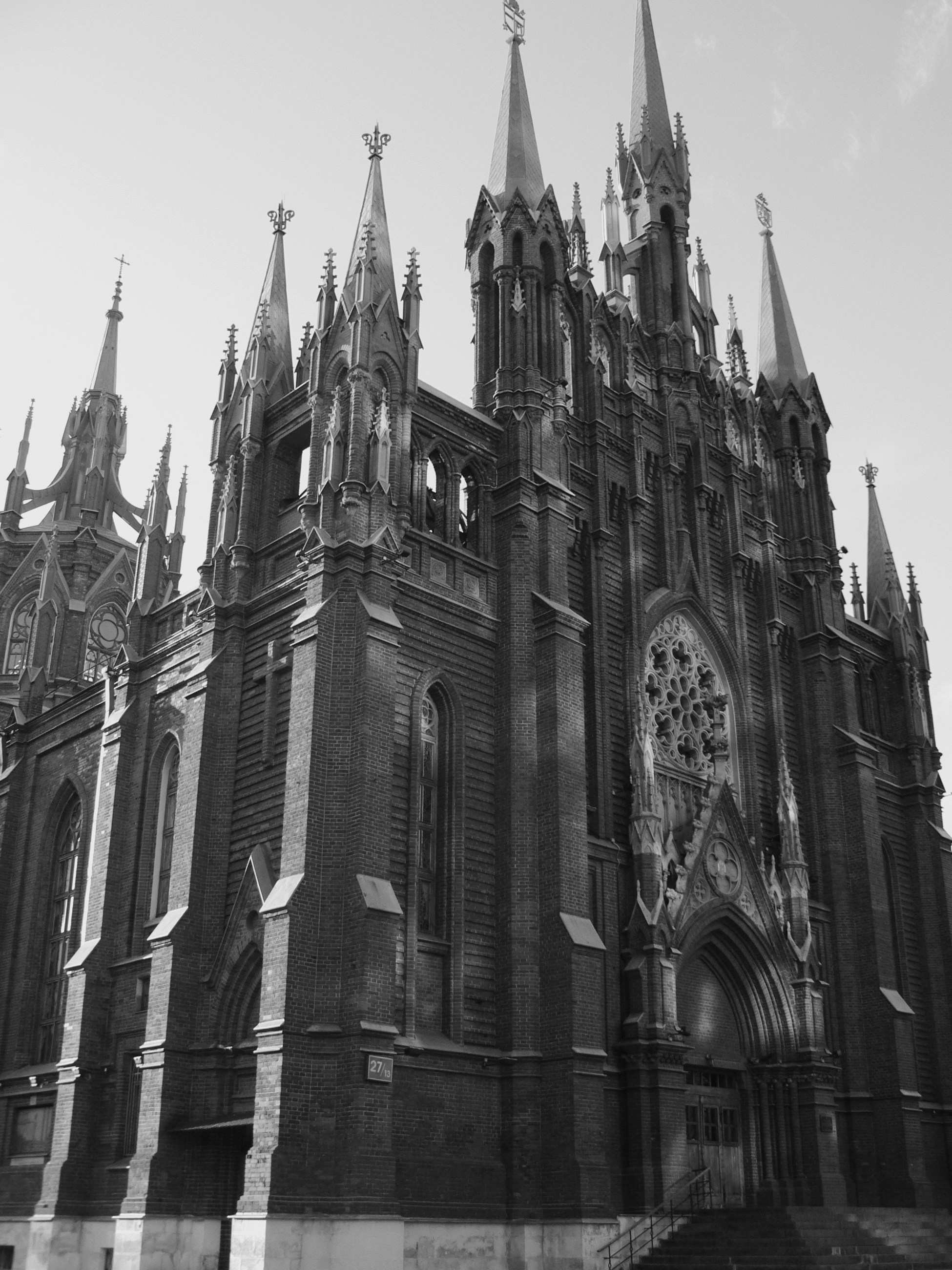Gothic Cathedral Looming Over the City