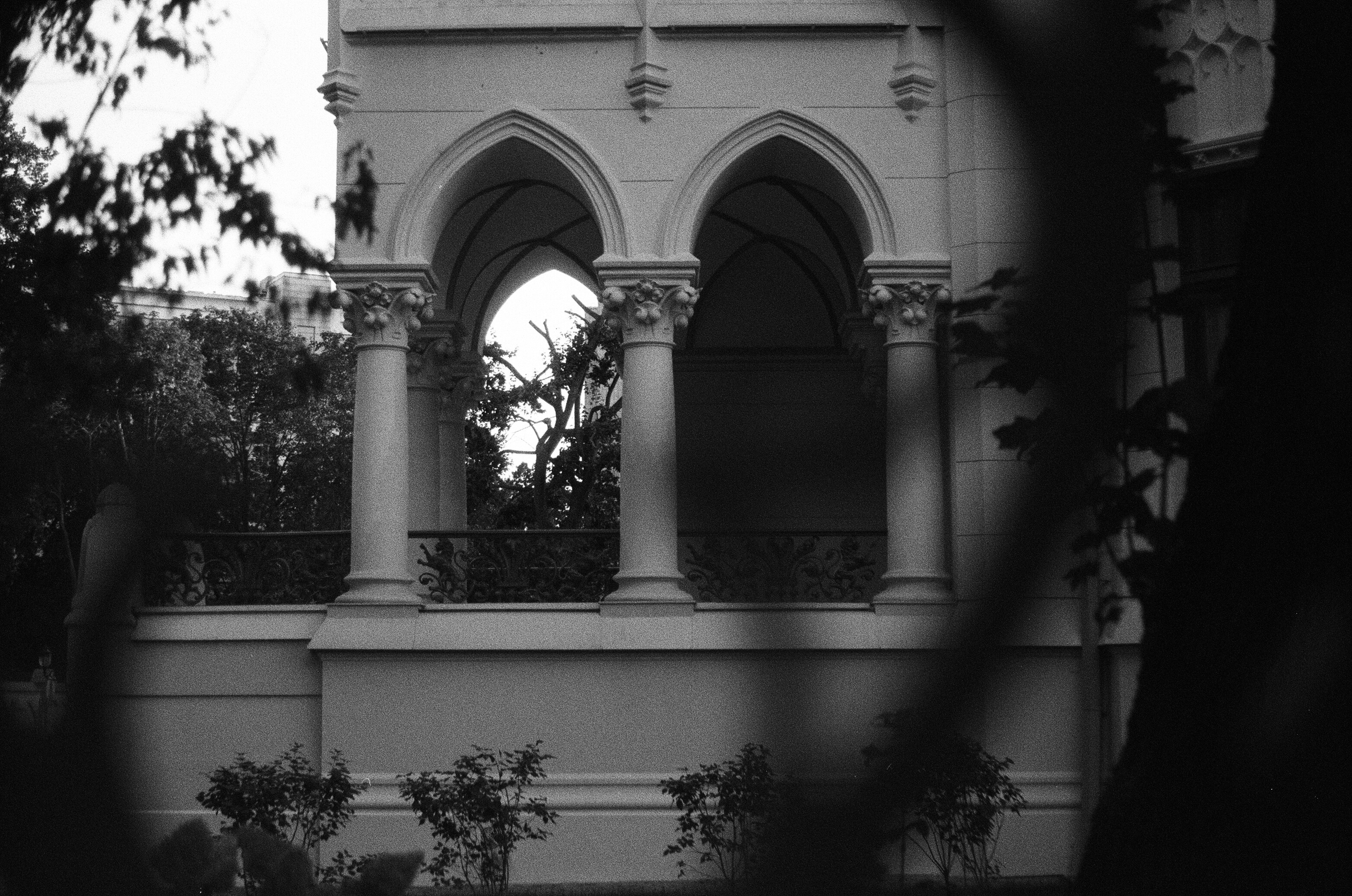 Archway Through the Frame: Hidden Courtyard in Soft Focus