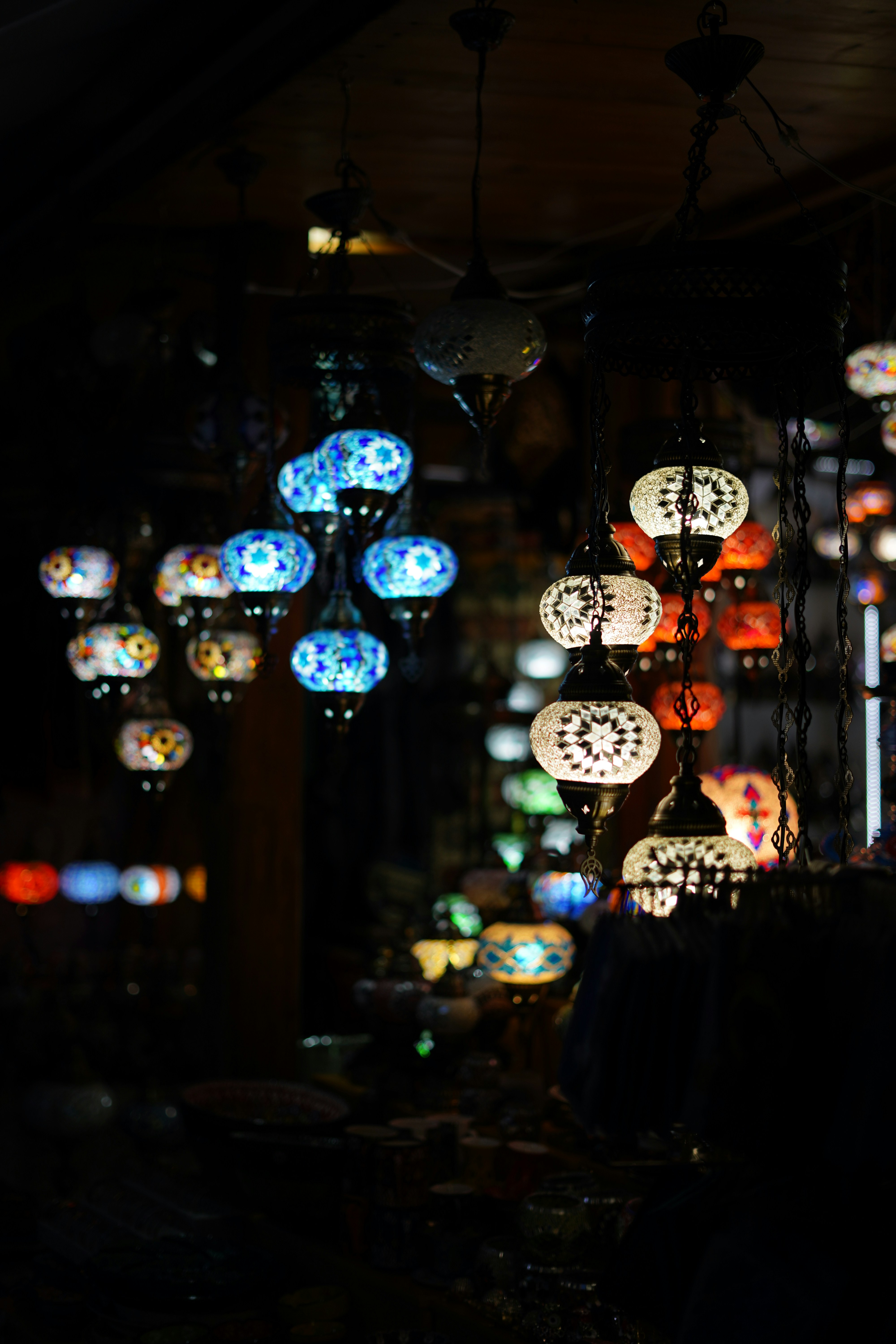 Lantern Bloom: A Corridor of Mosaic Lights