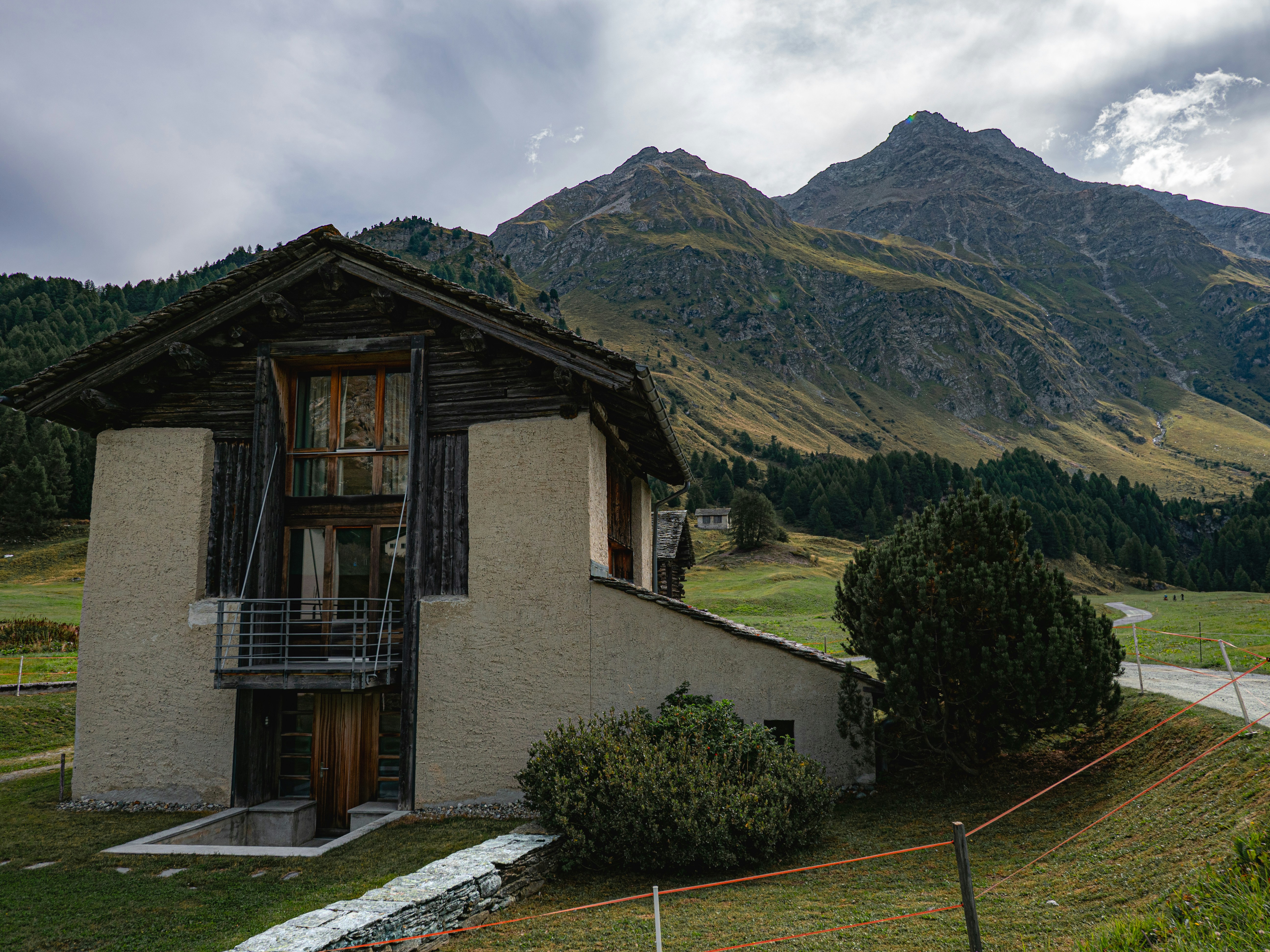Mountain Chalet Under a Sky of Pines