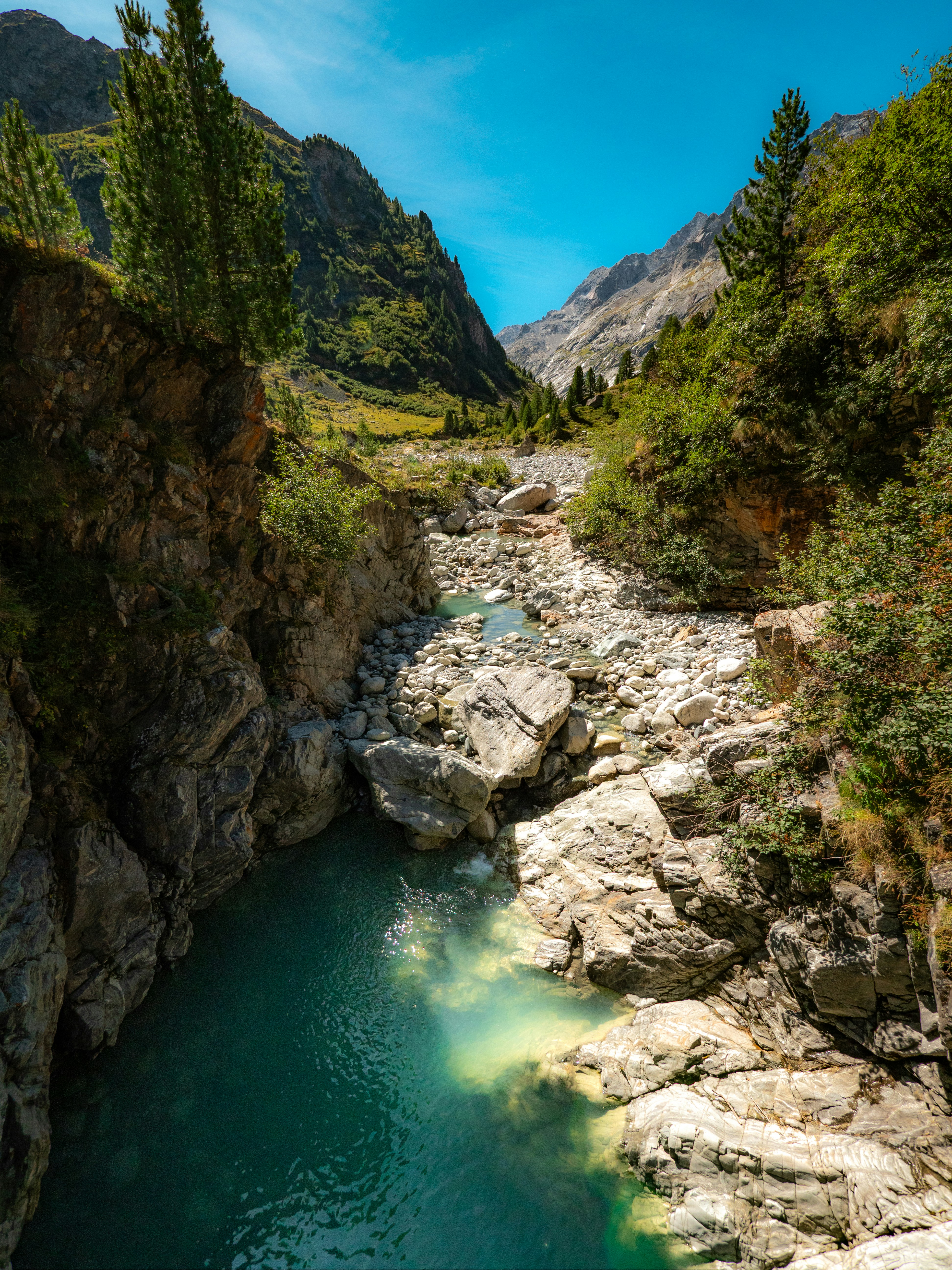 Emerald Gorge: A Mountain River Carves Through Granite