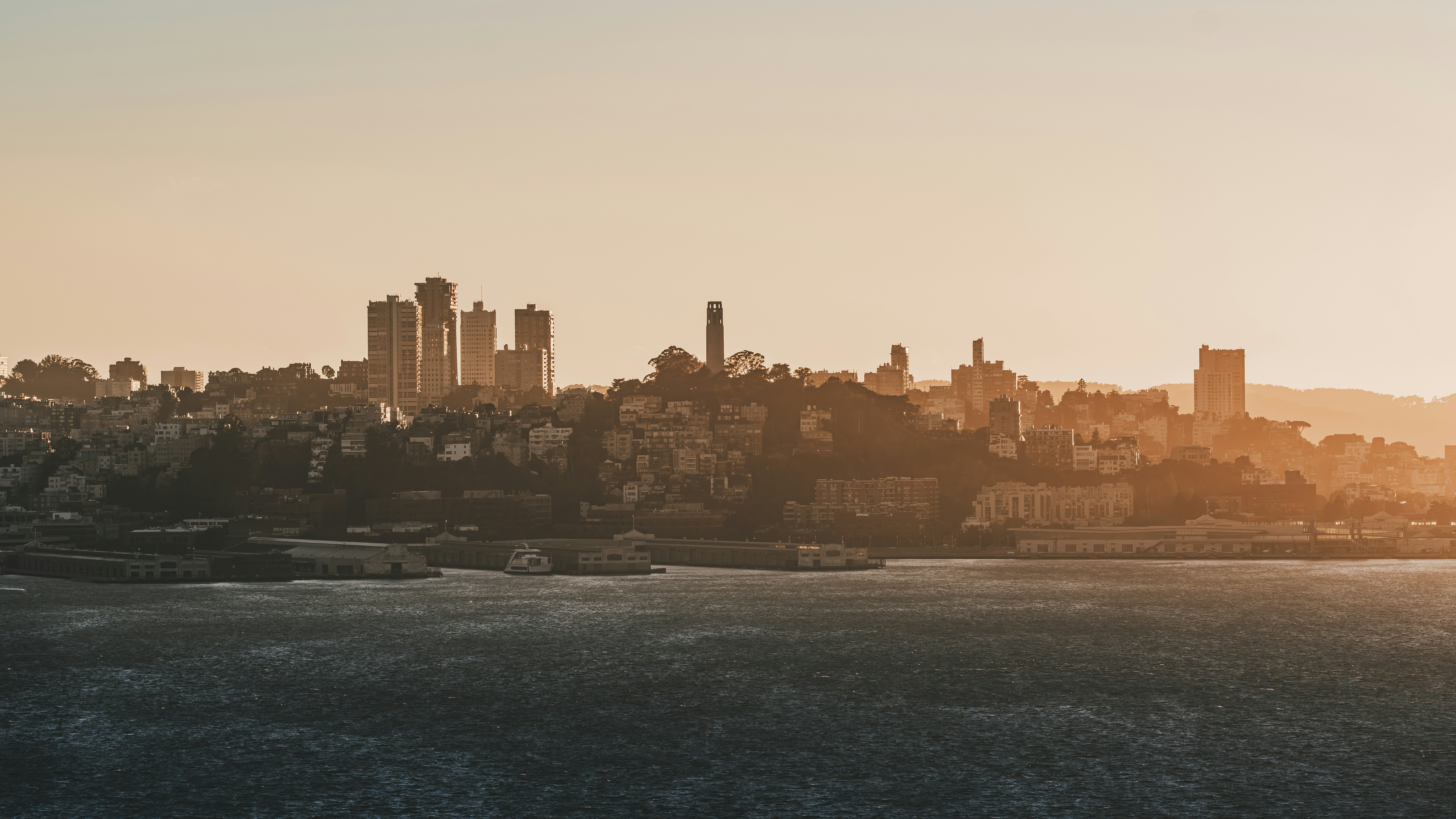 Sunlit Horizon Over the Bayfront