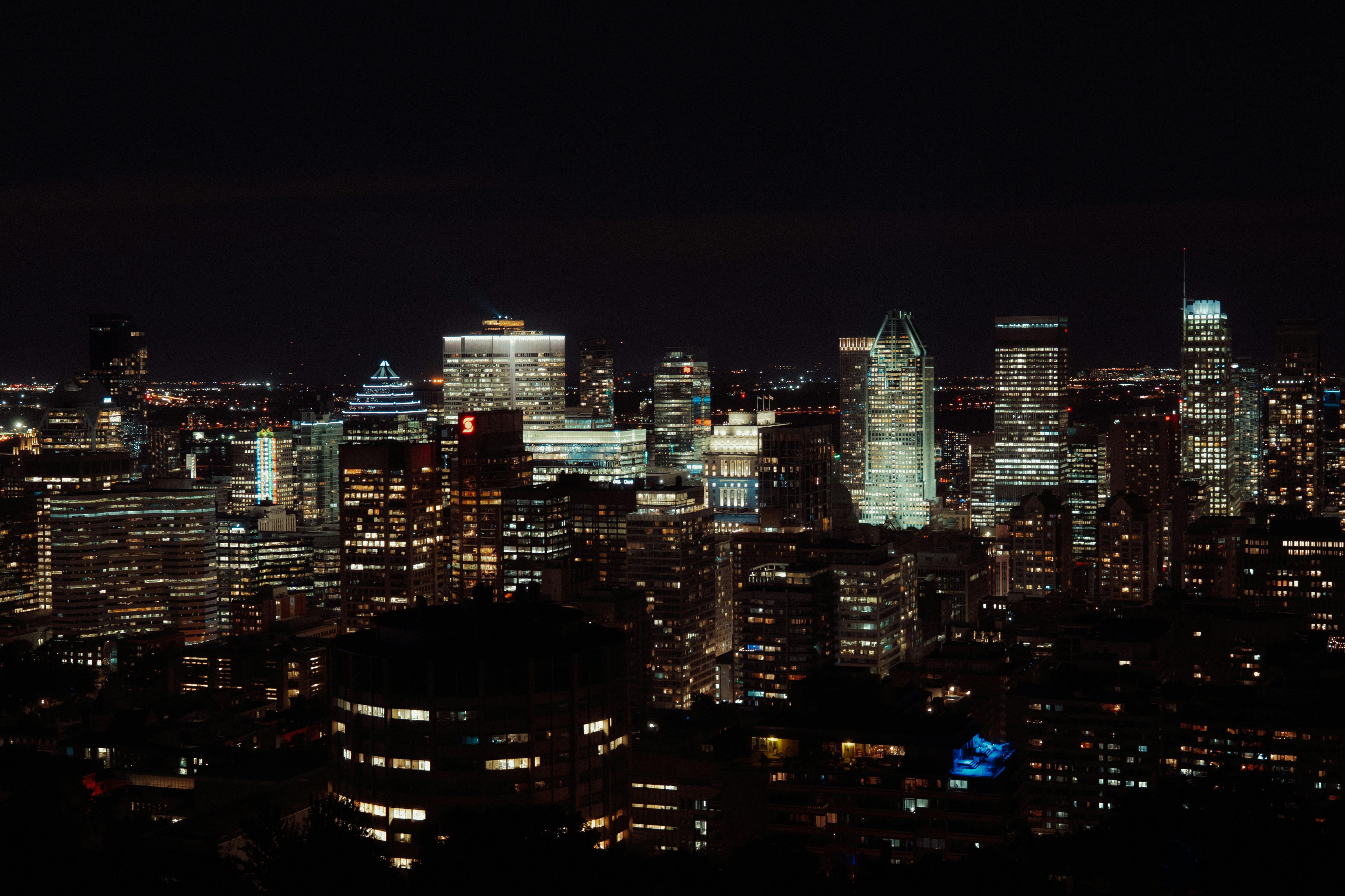 Midnight Skyline: A Quiet Judder of Lights Over the City
