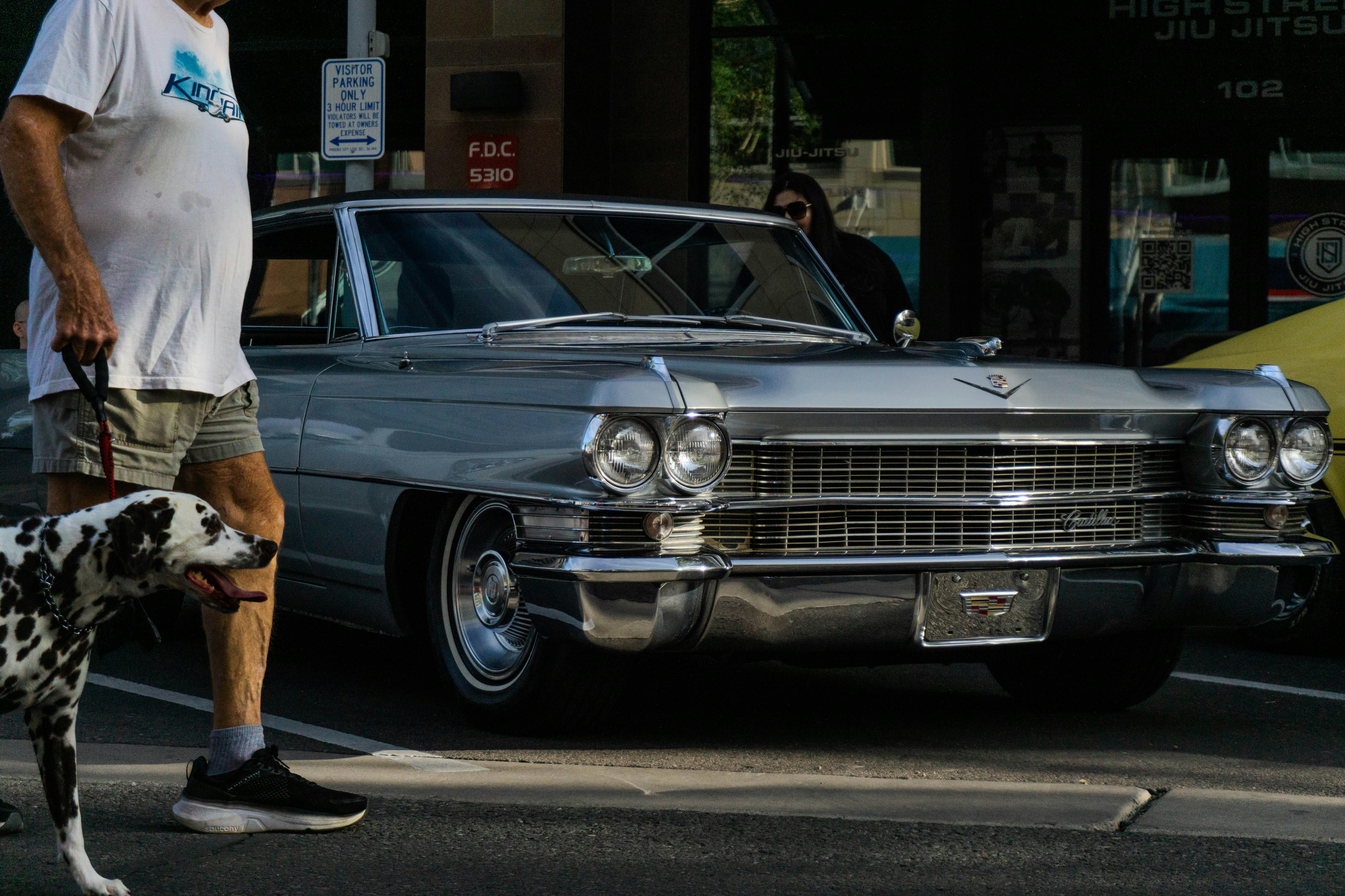 Chrome Dreams on the Street: A Vintage Cadillac and a Polite Parade
