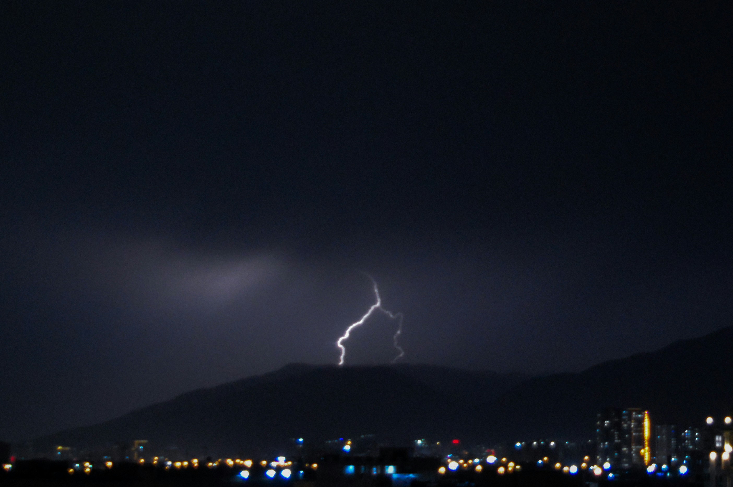 Lightning Crown Over a Quiet City