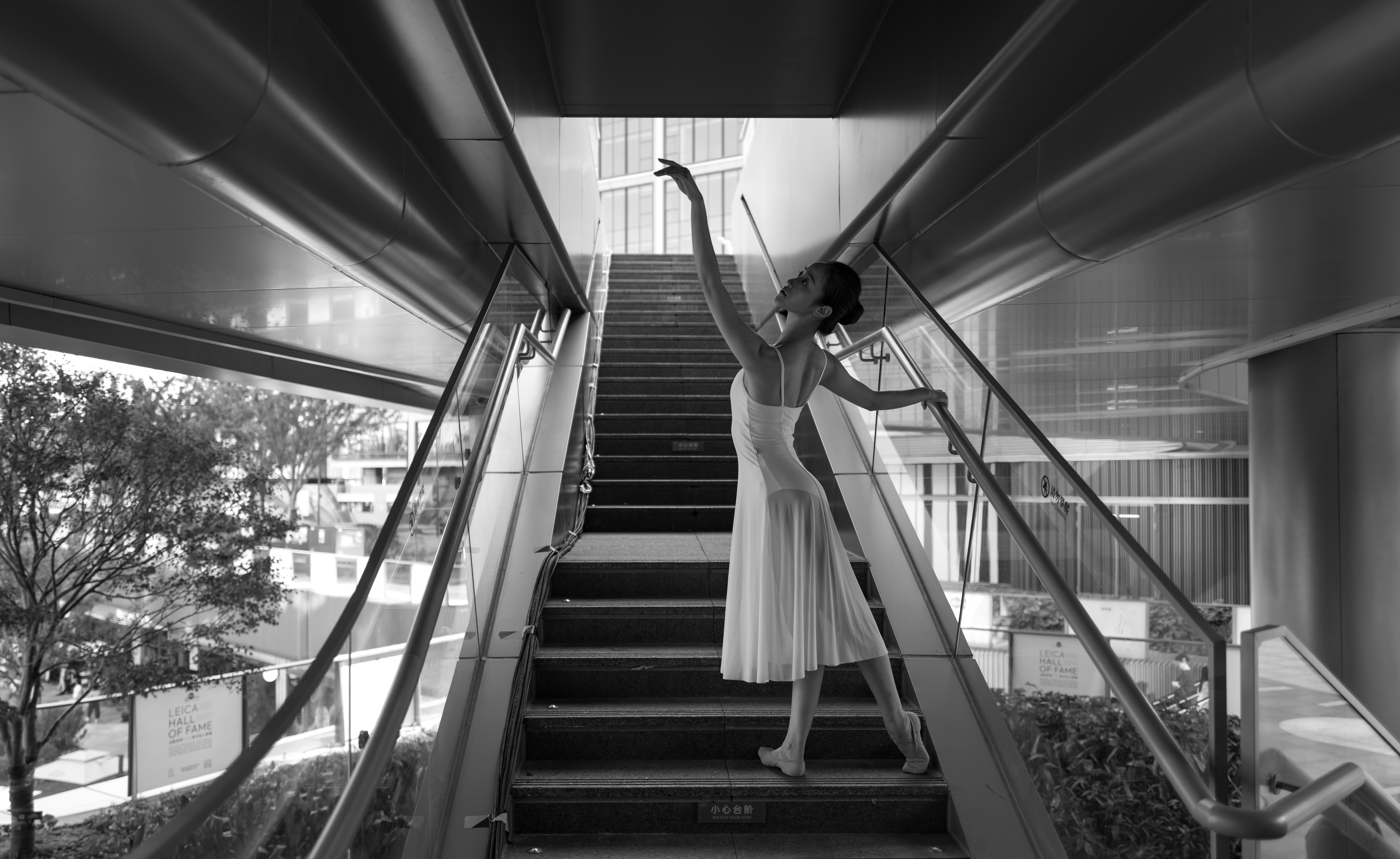 Elevated Grace: A Balletian Moment on the Escalator