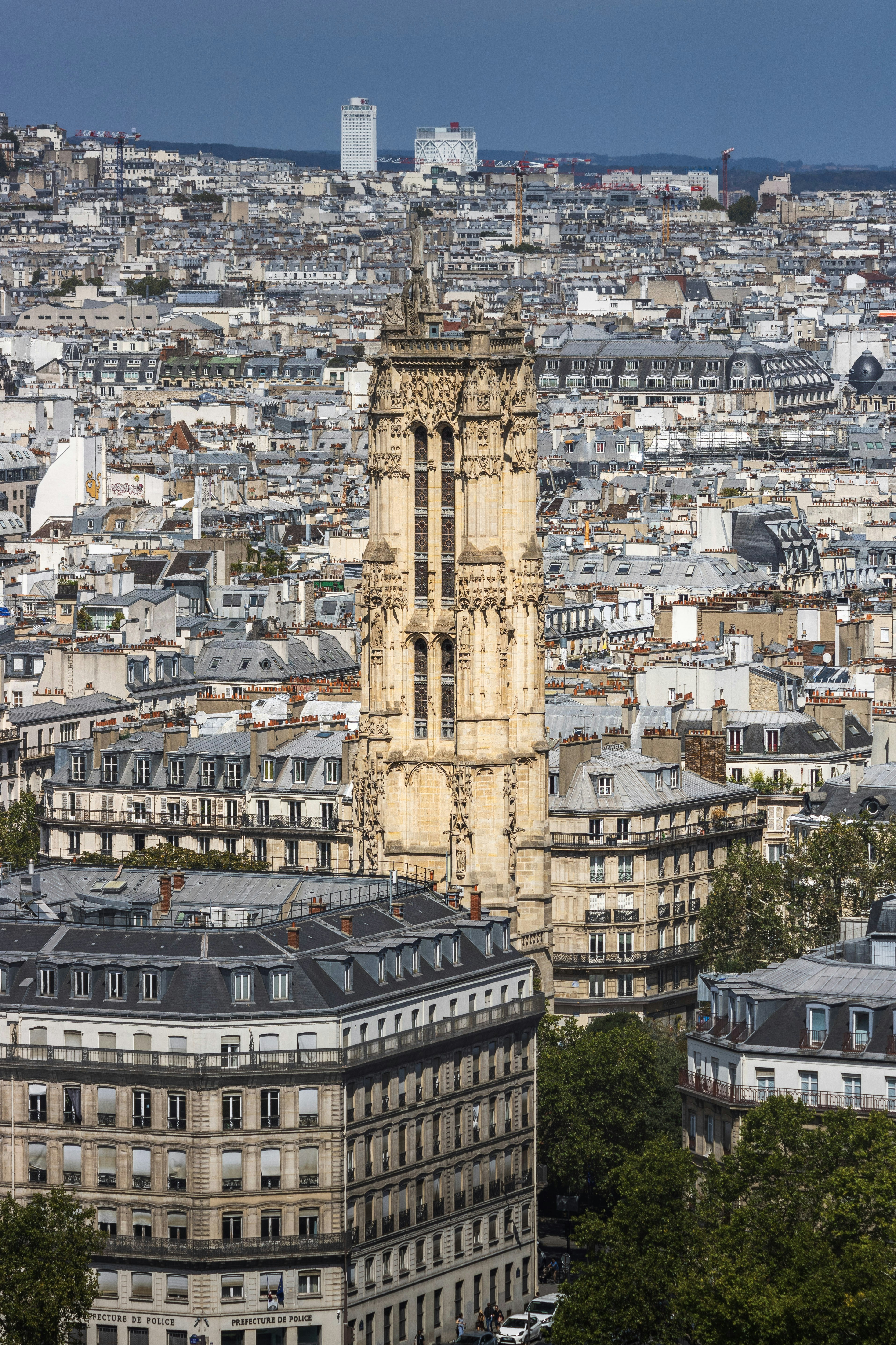Gothic Spire Rising Above a Sea of Rooftops
