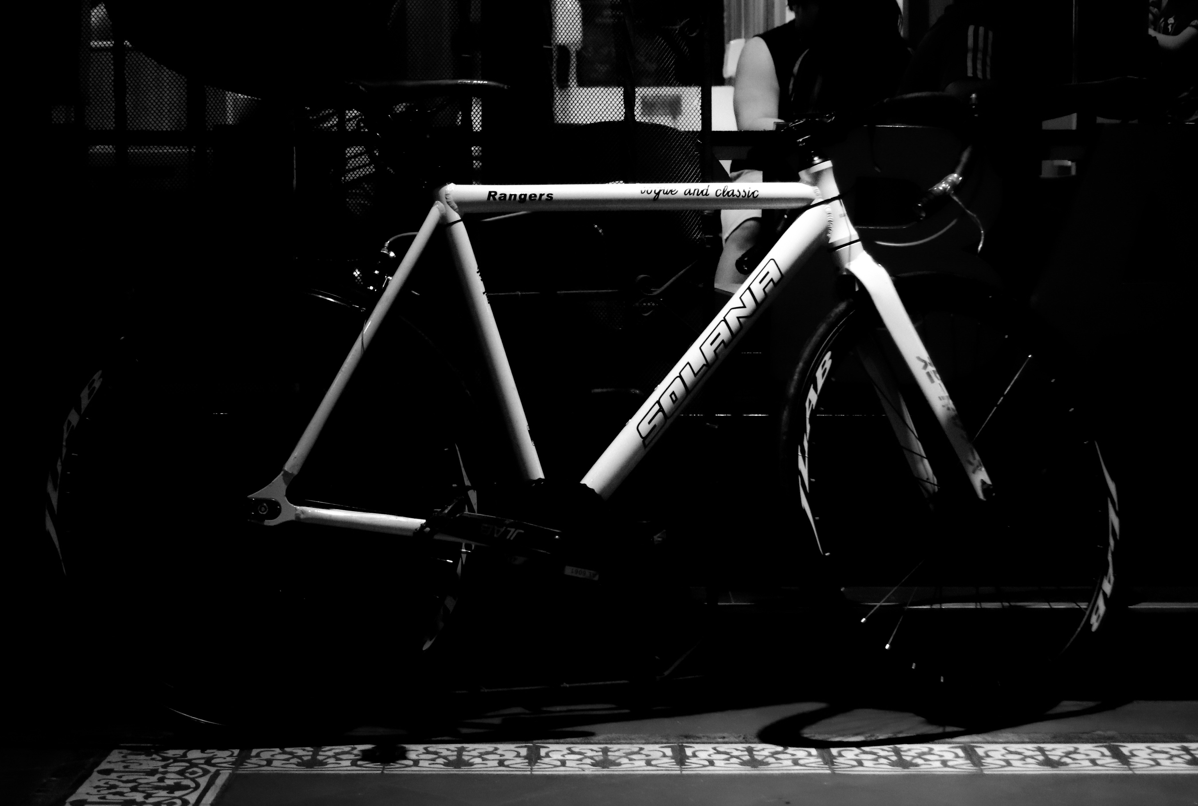 Muted Lines: A Bicycle Frame in a Dim Studio