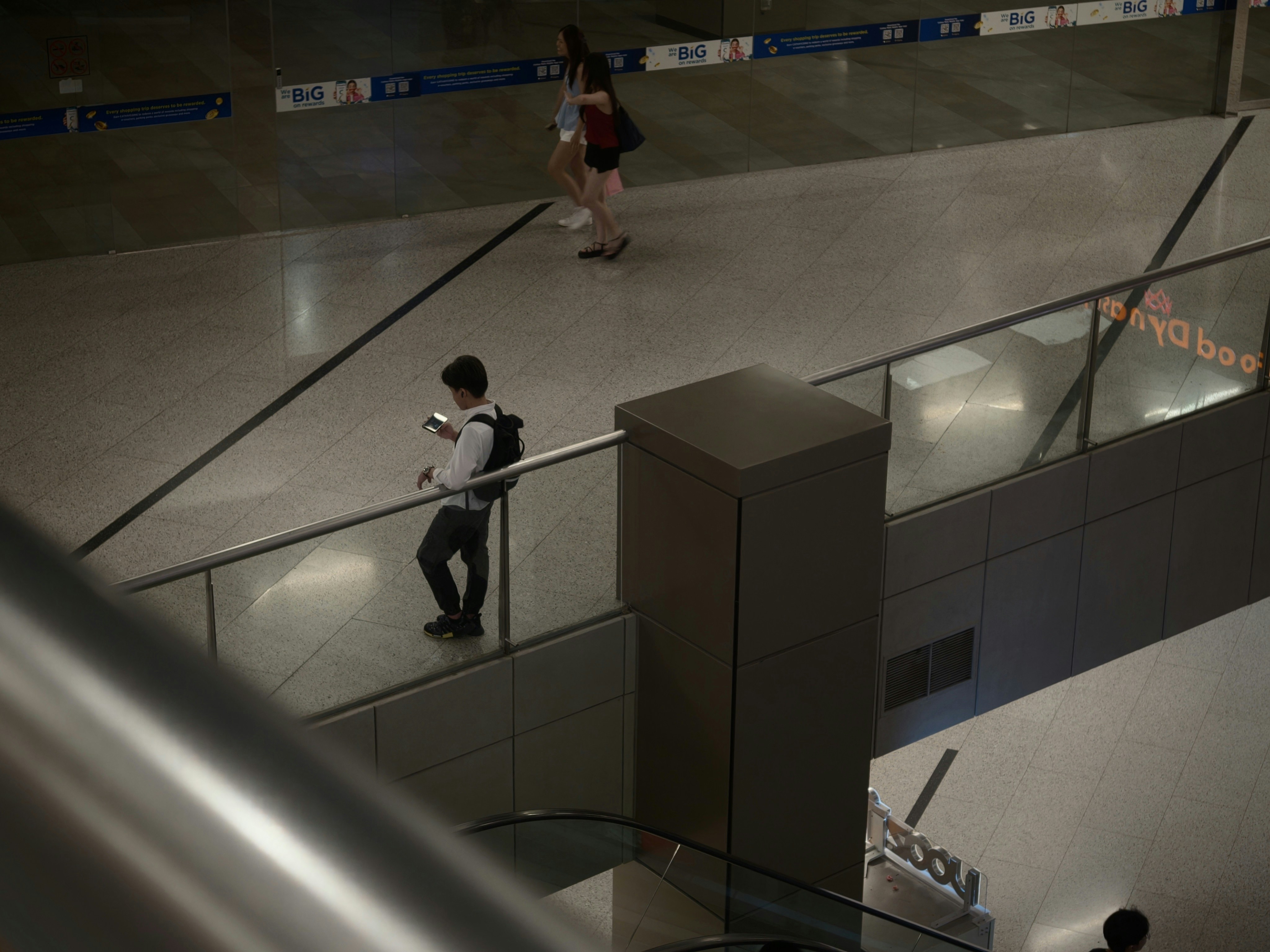 Across the Mall Corridor: A Quiet Moment with a Stranger and a Selfie