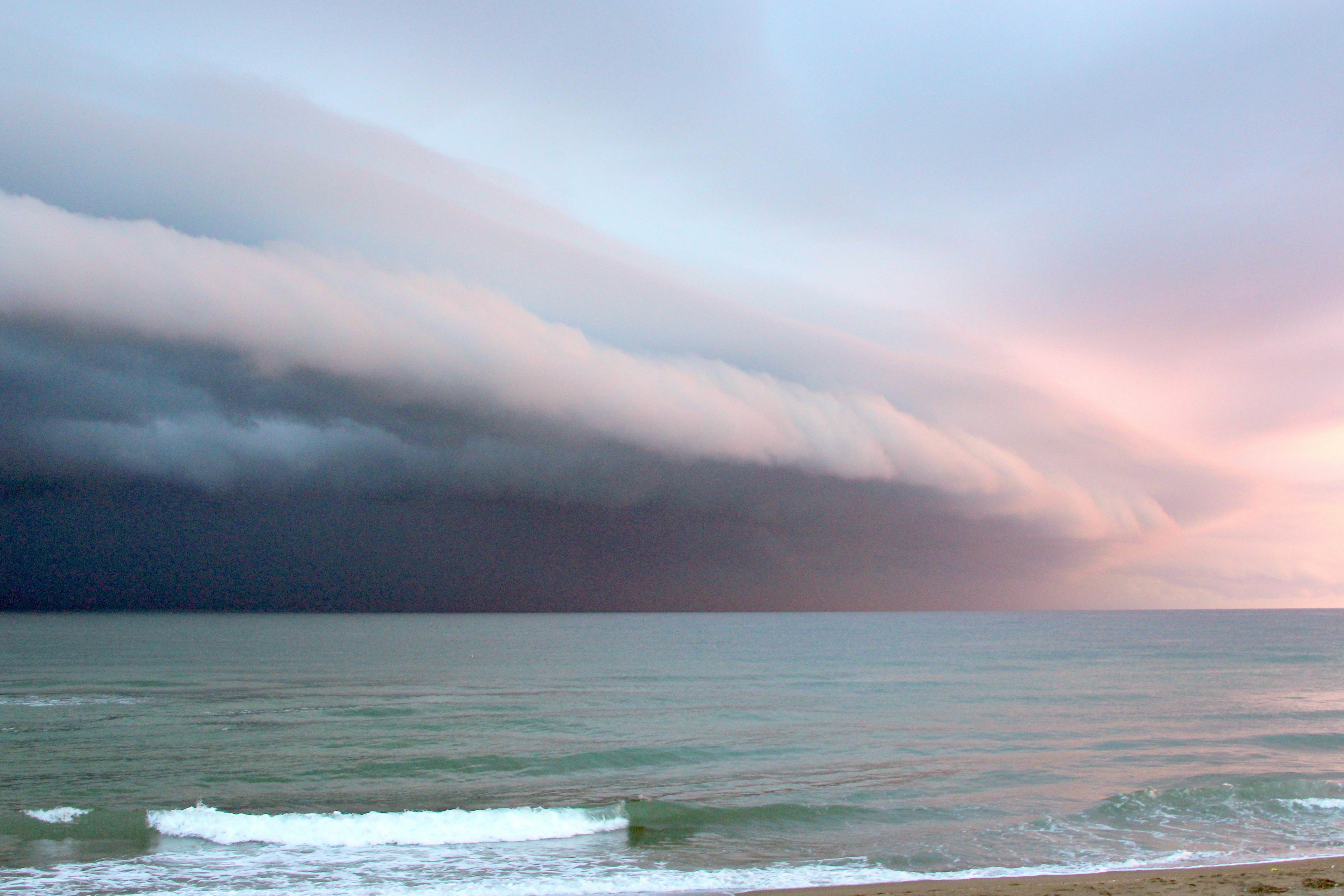 Coastline Confronted by an Approaching Storm