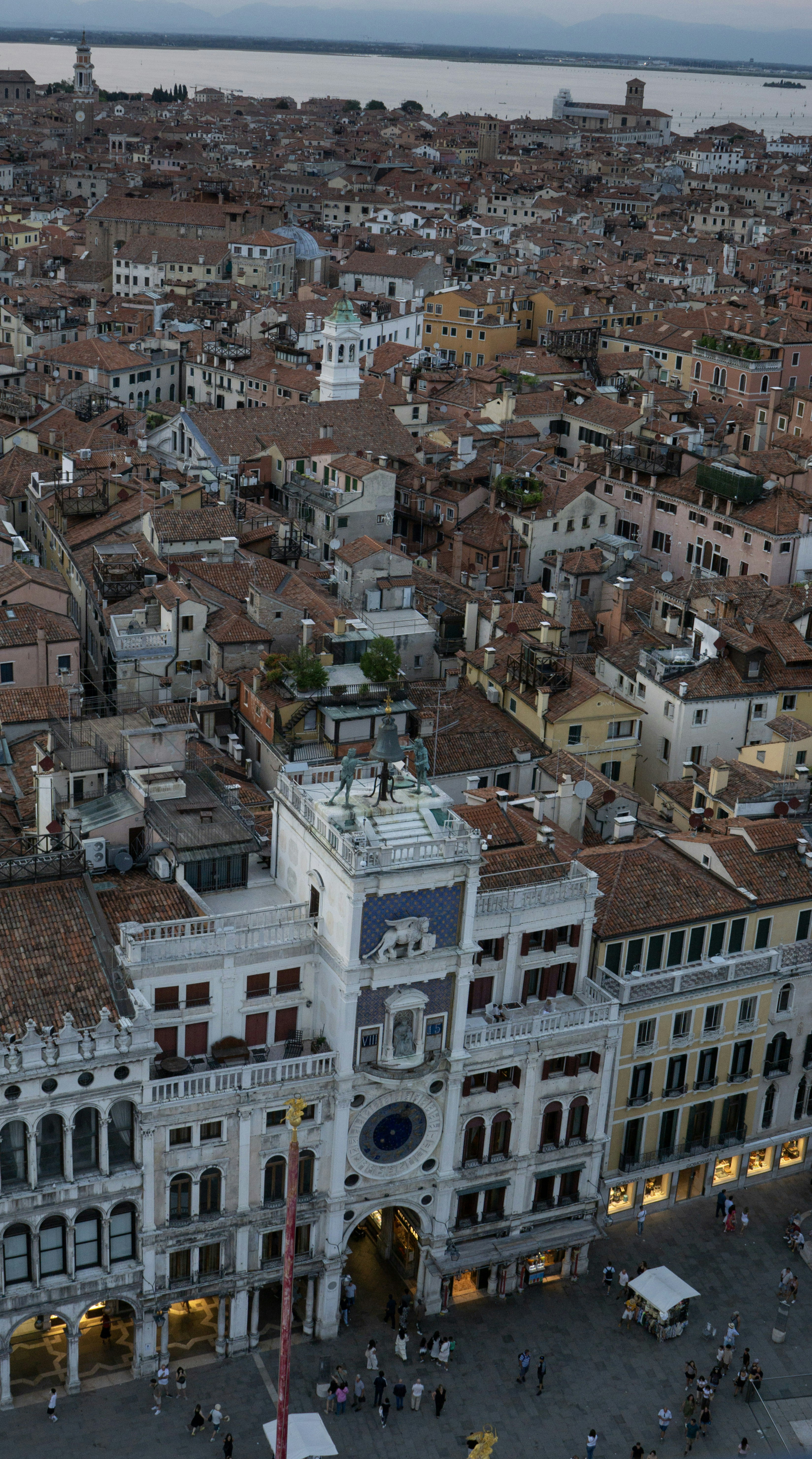 Rooftop Mosaic: Aerial View Over Venezia's Historic Core