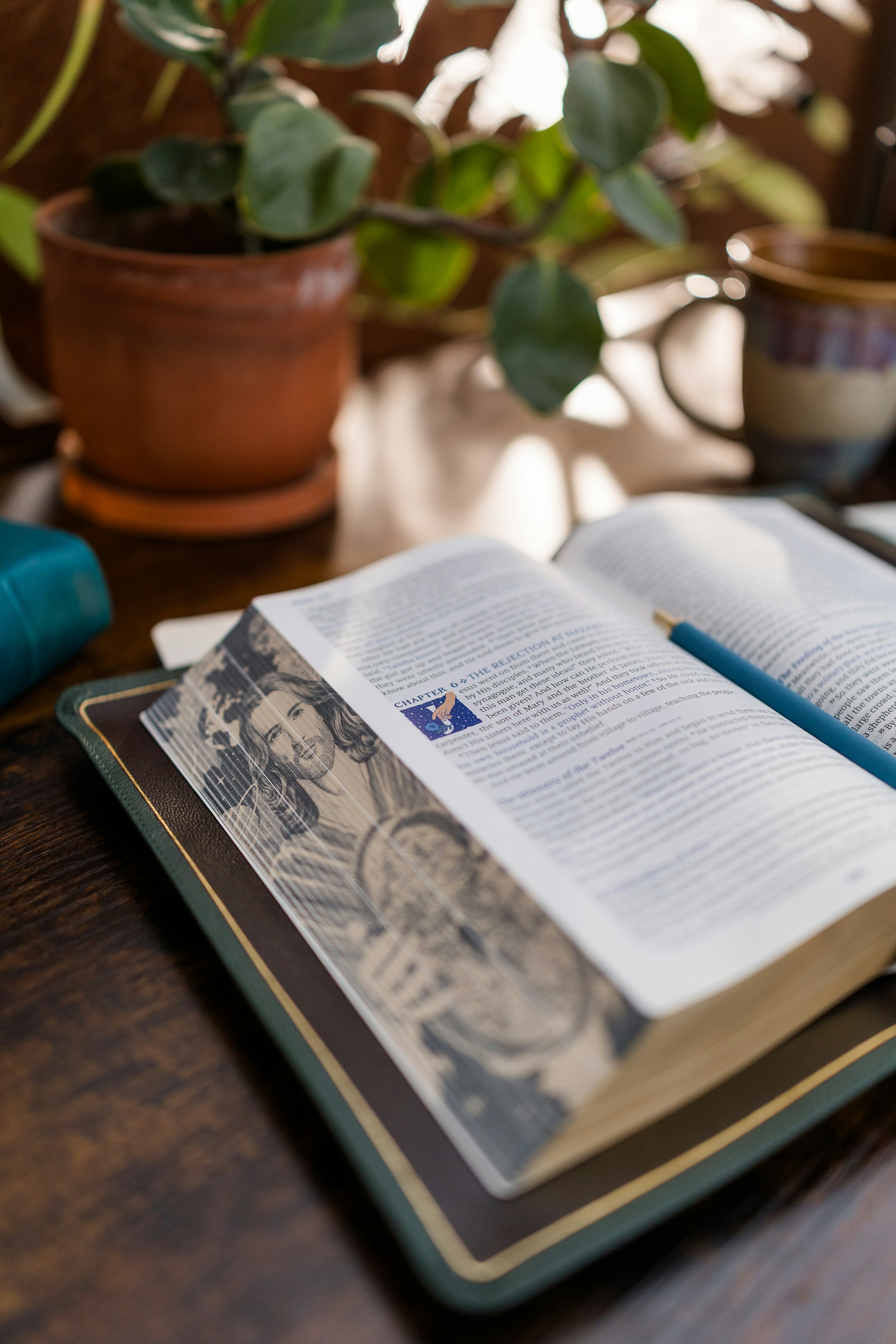 Open Pages, Quiet Focus: A Desk Scene with Book and Pencil