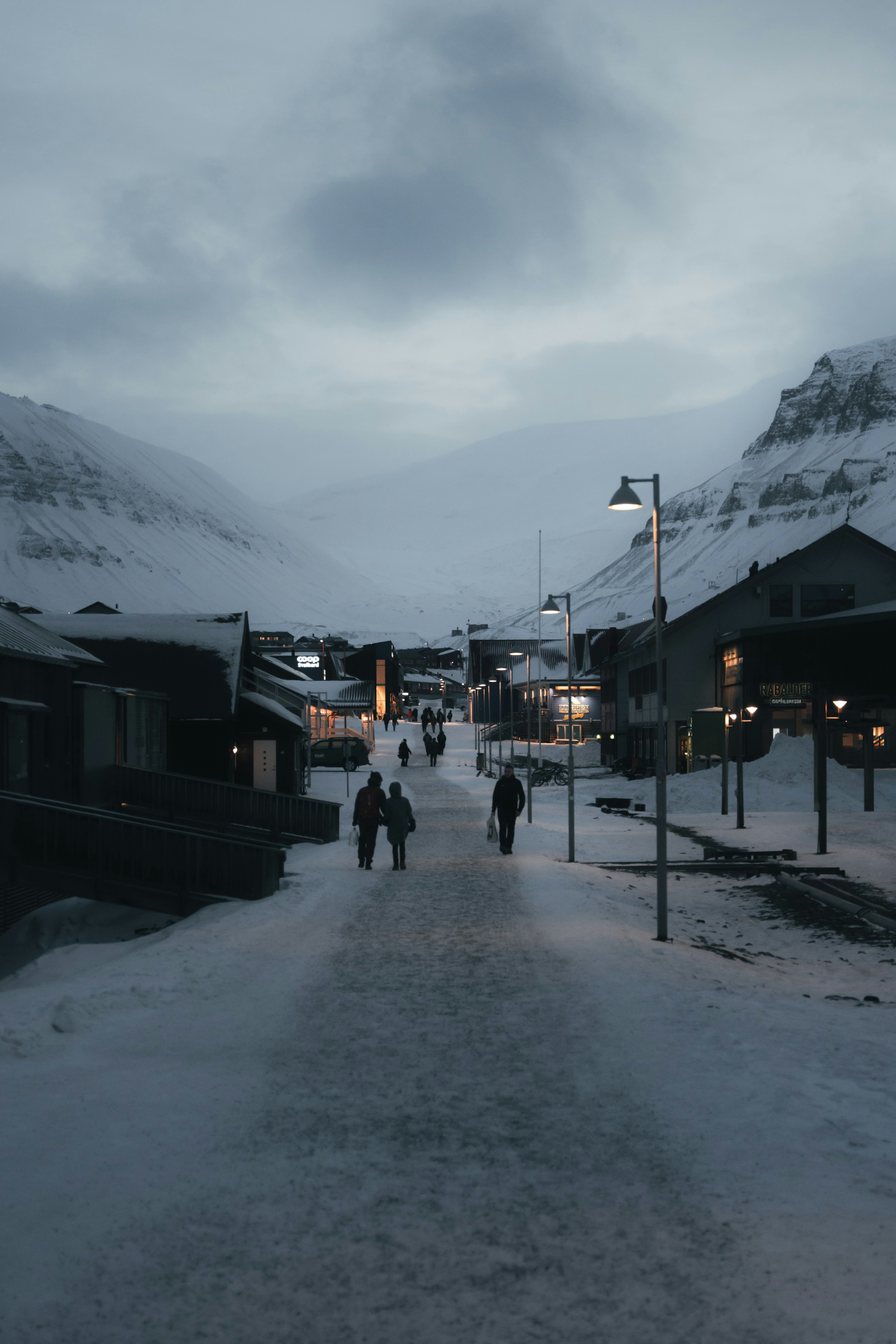 Midwinter Main Street: A Quiet Snowbound Passage