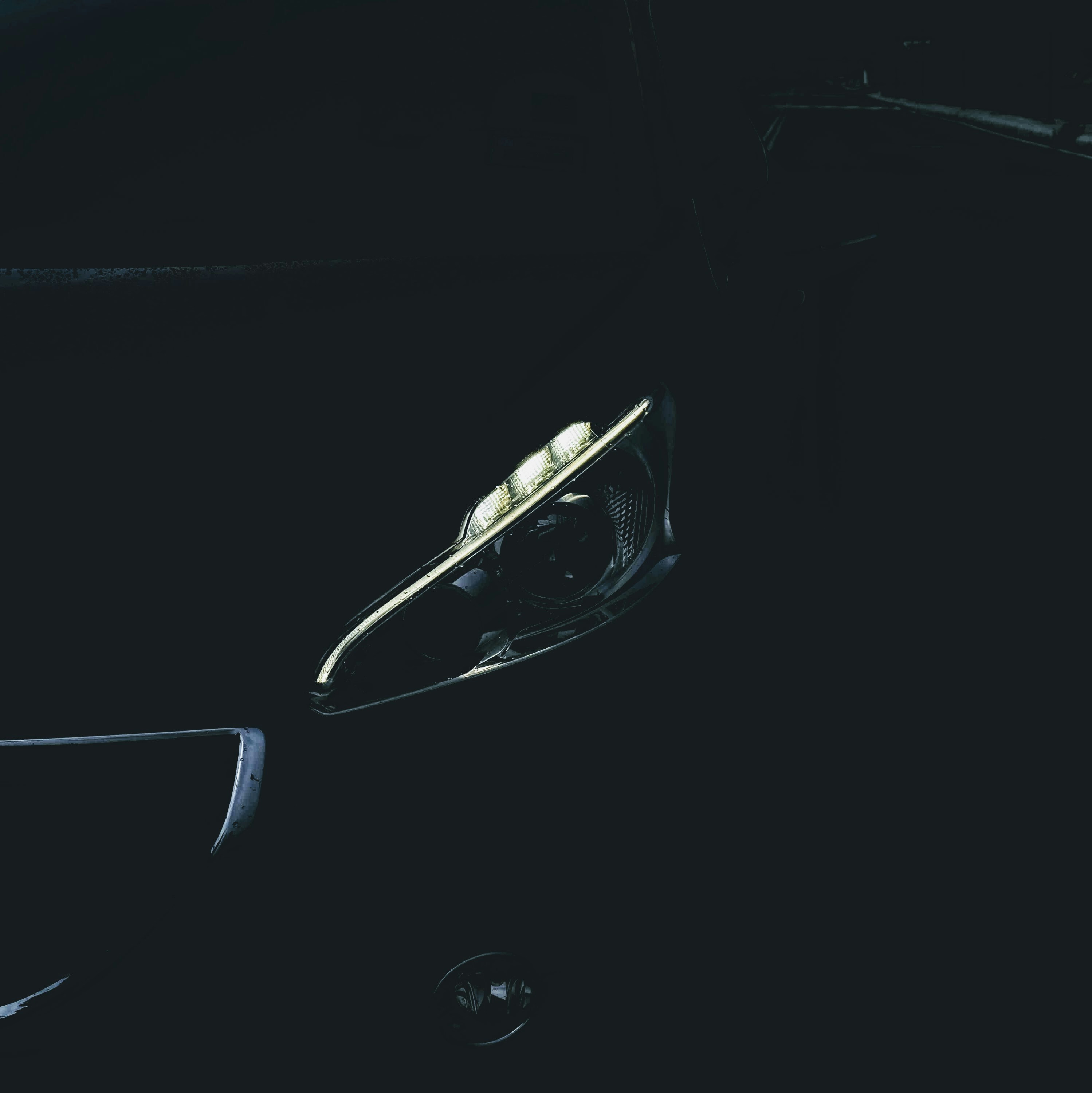 The Night-outline of a Hidden Sedan