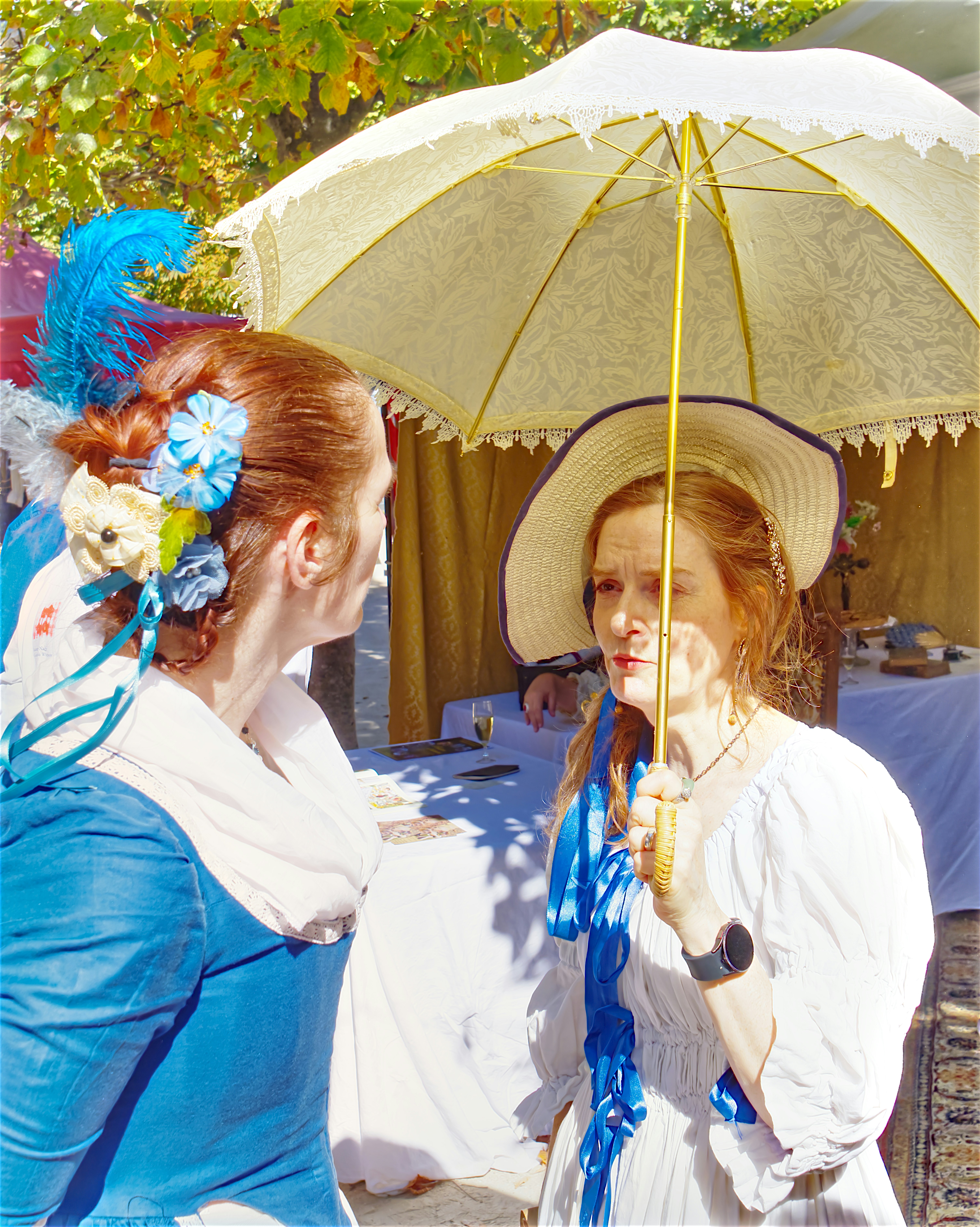 Parasol Portrait at a Vintage Market