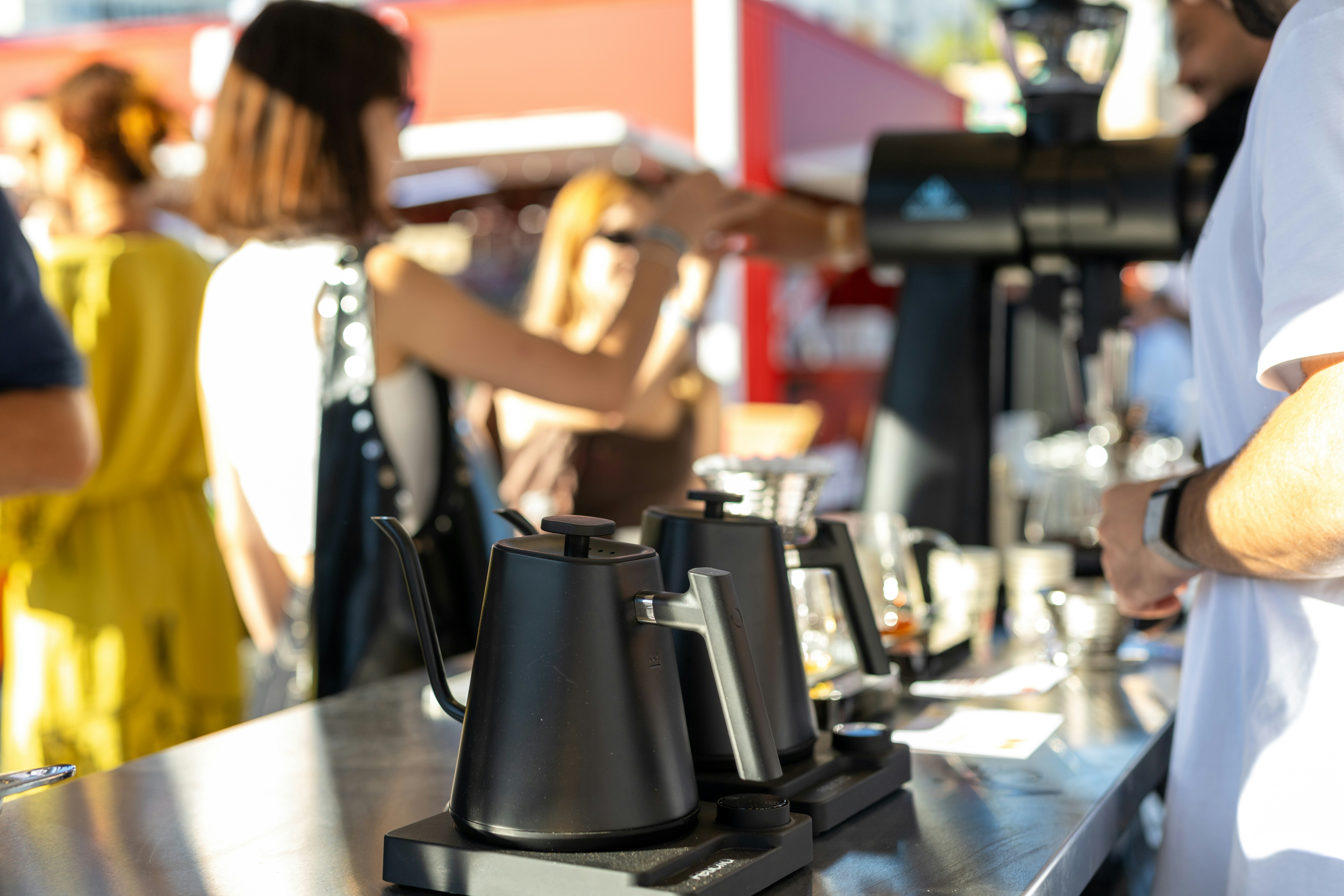 Barista Station in a Bustling Market Delight