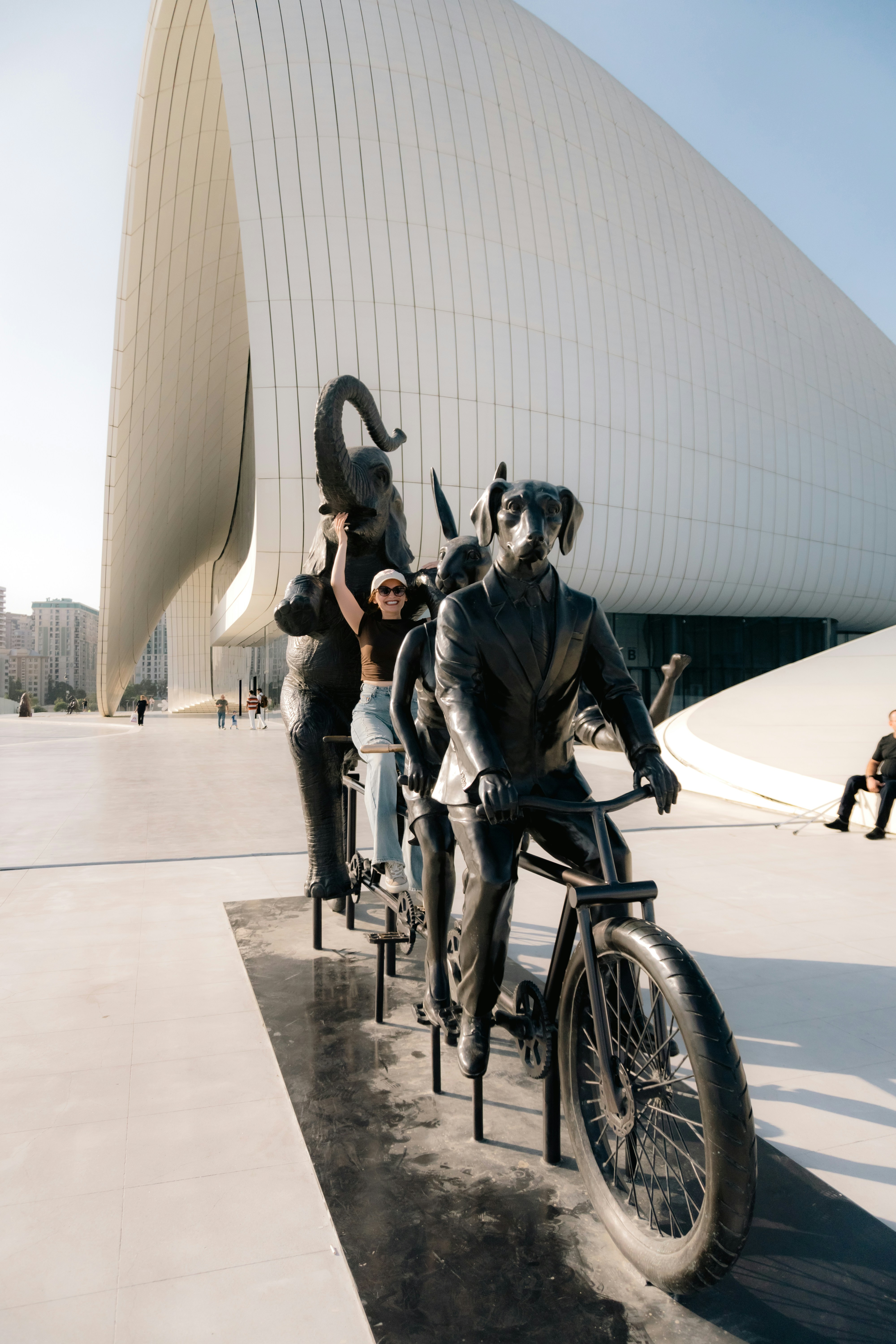 Statue Parade at the Edge of Modern Architecture