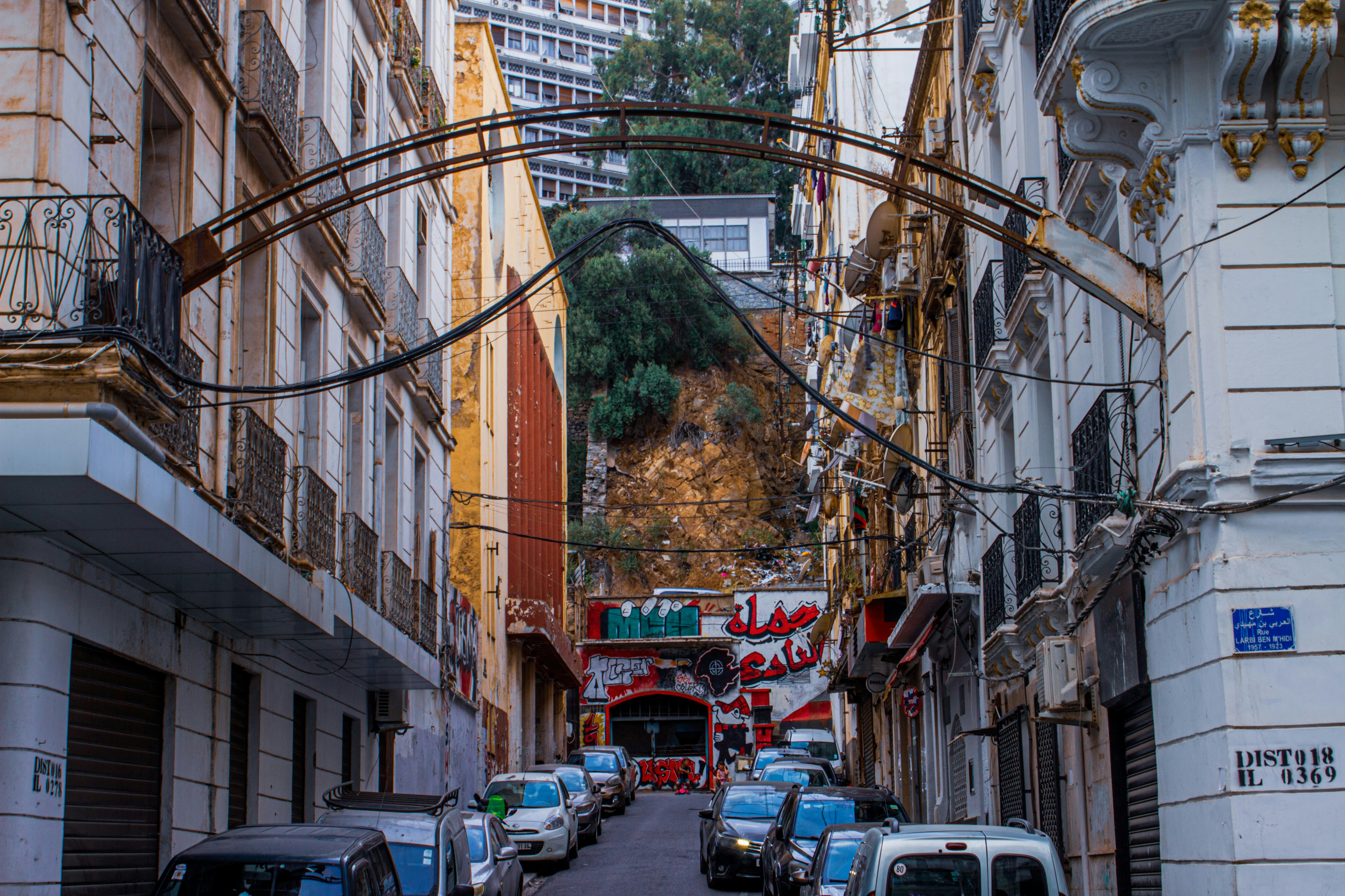Colorful Callejon: A Tunnel of Architecture and Traffic