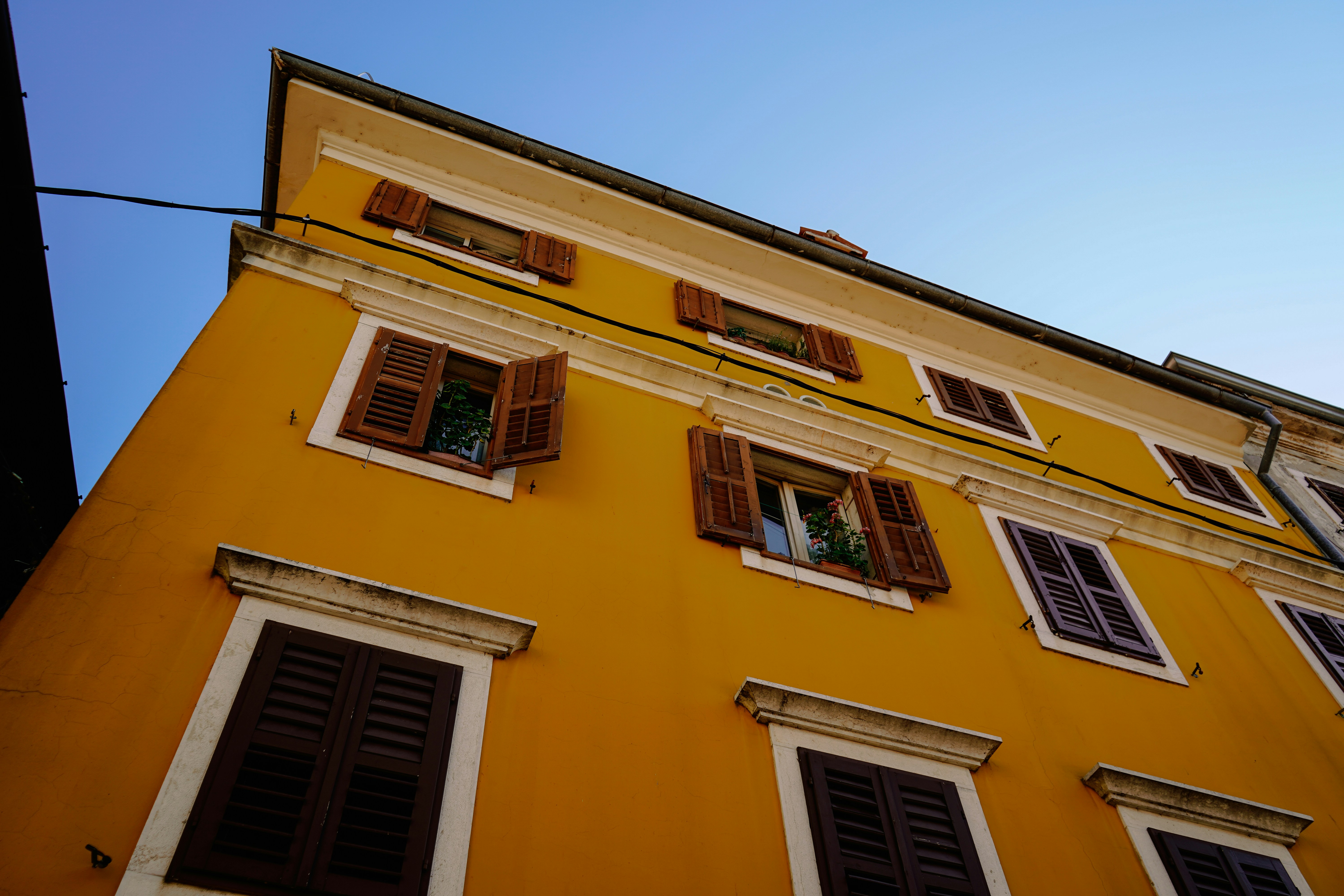 Sunlit Facade: A Harborside Tale in Yellow