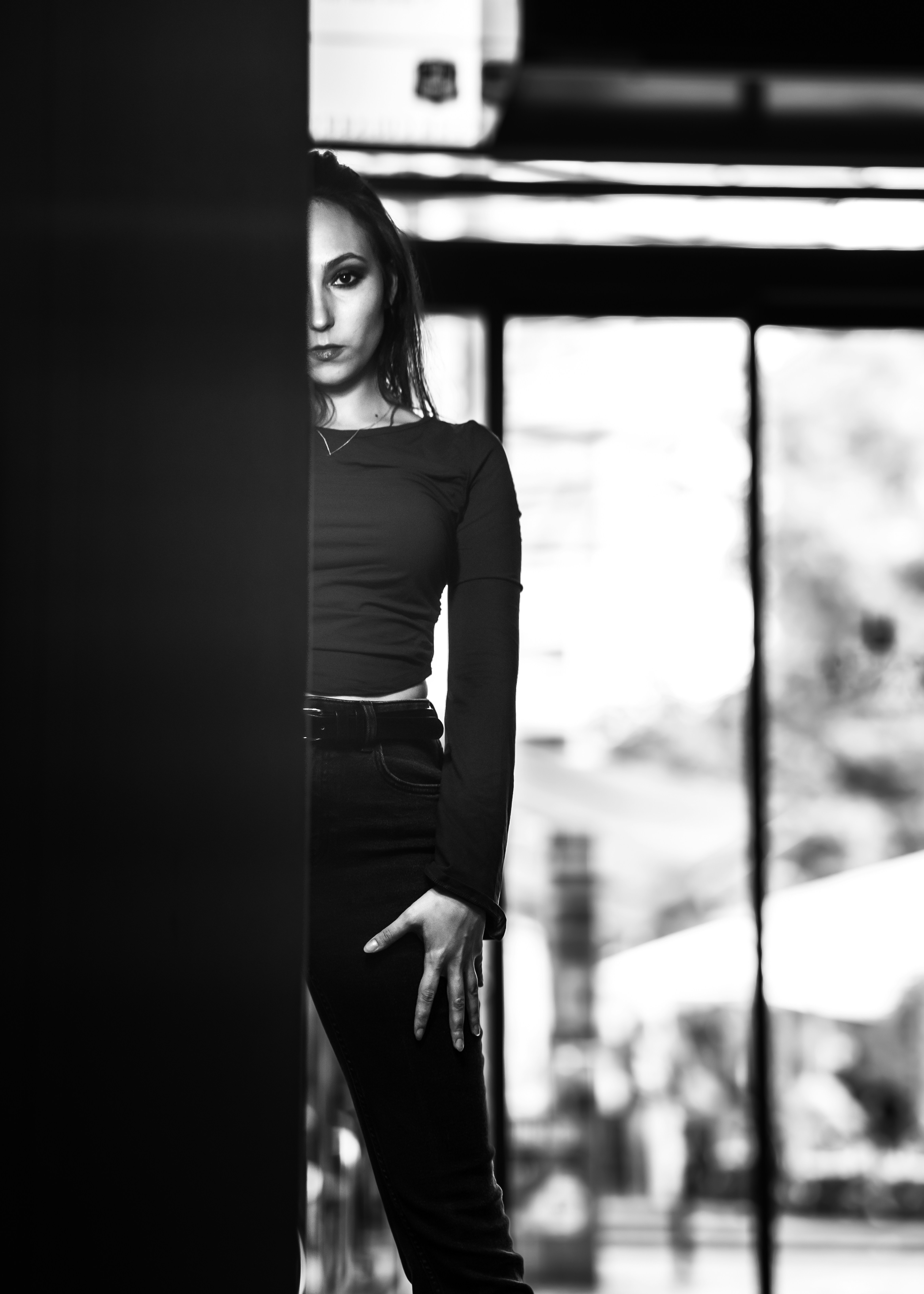 Shadowed Edge: A Portrait at the Threshold