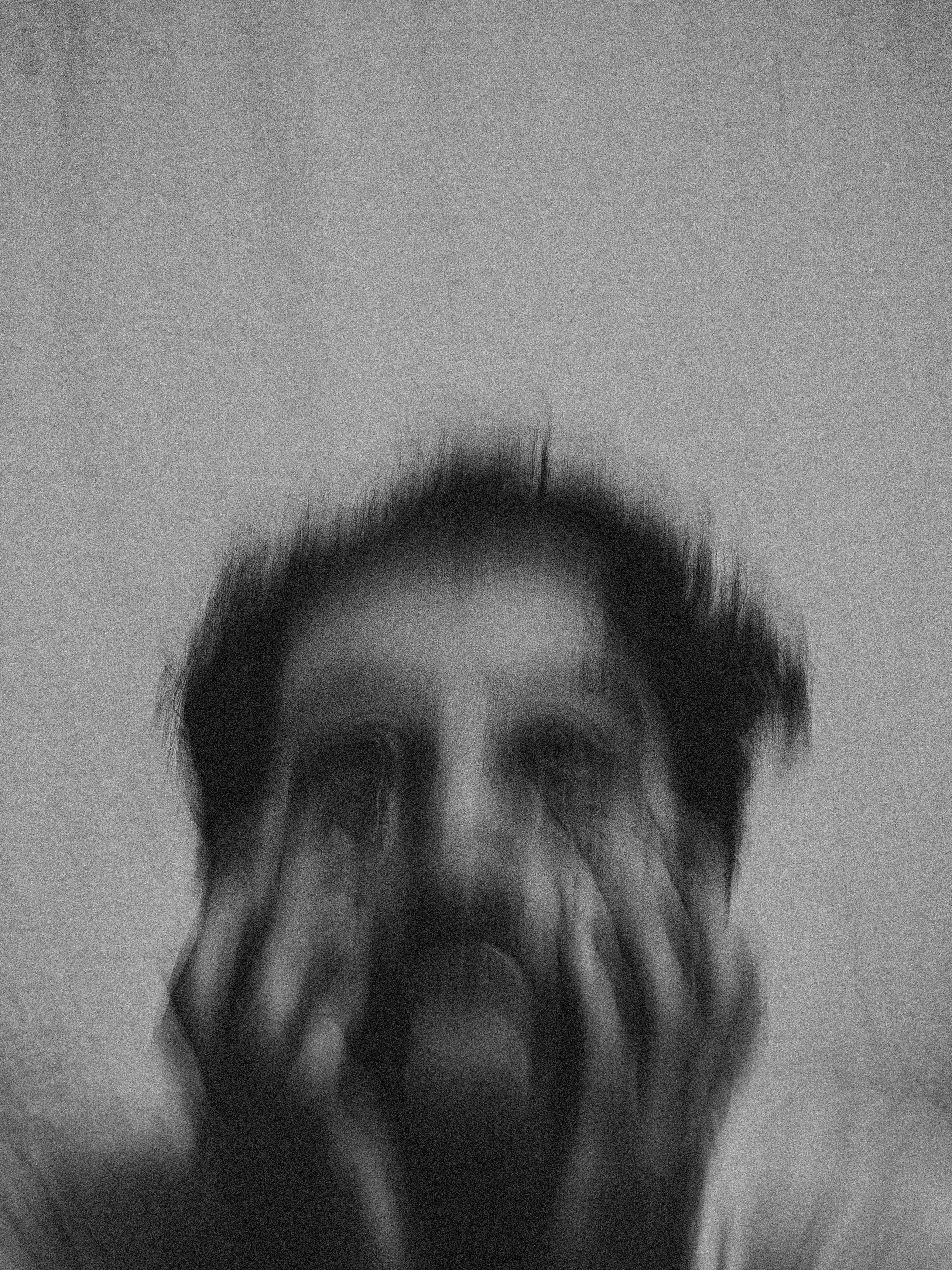 Blurry Descent: A Frantic Gaze Through Distorted Glass