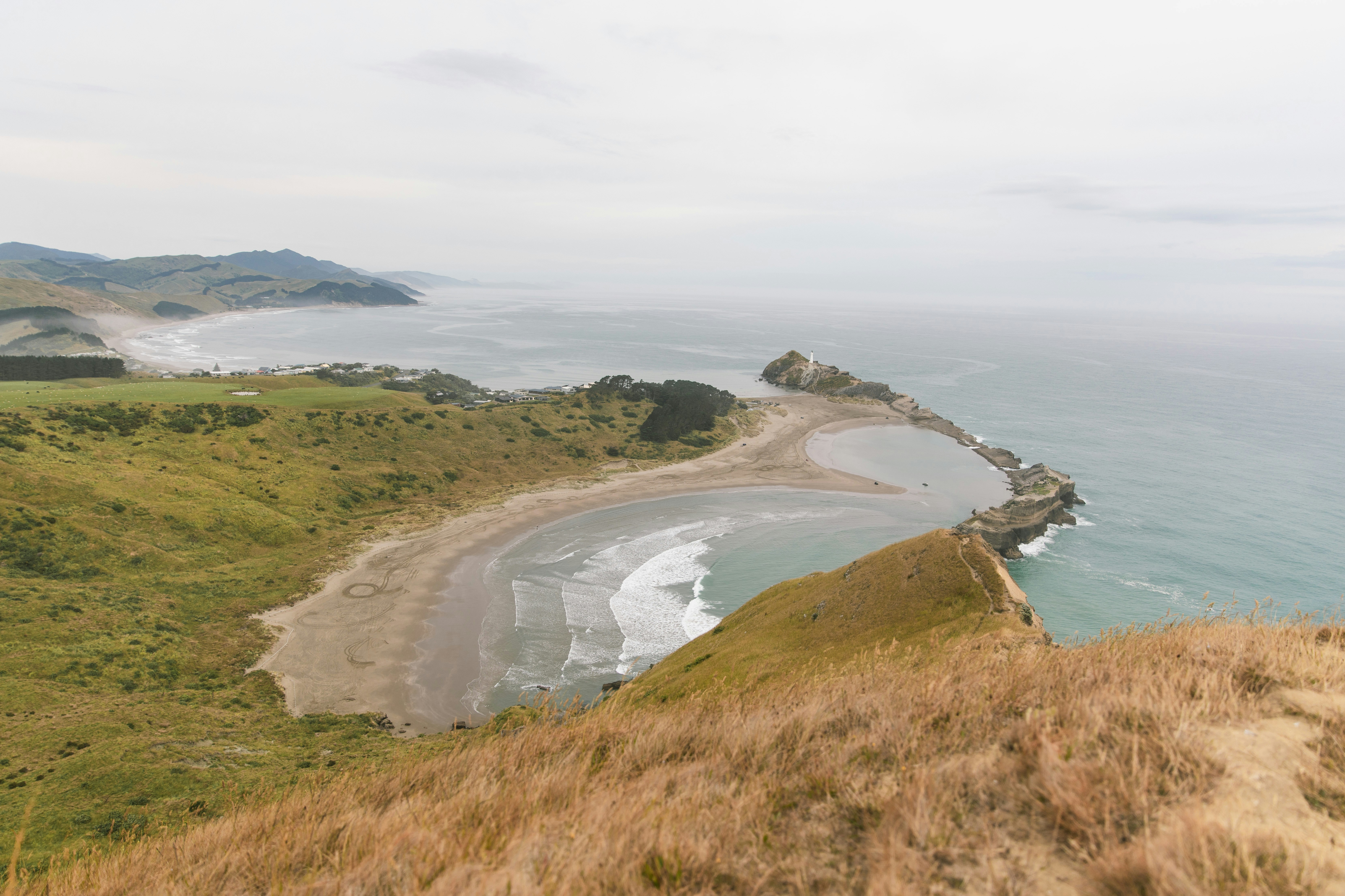 Coastal Promontory Carved by Tide and Wind