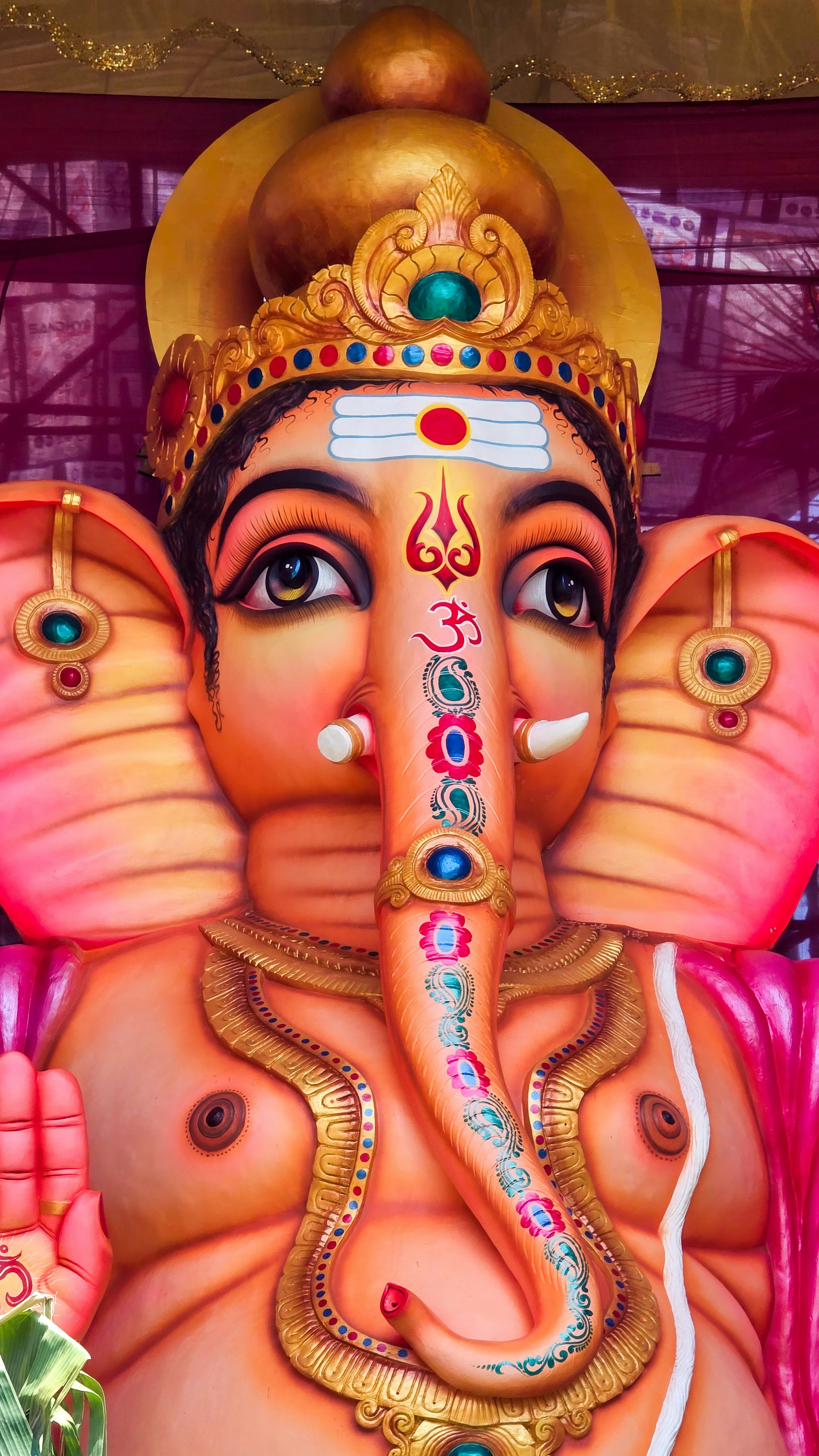 Divine Gaze: The Elephant God's Prominent Gaze