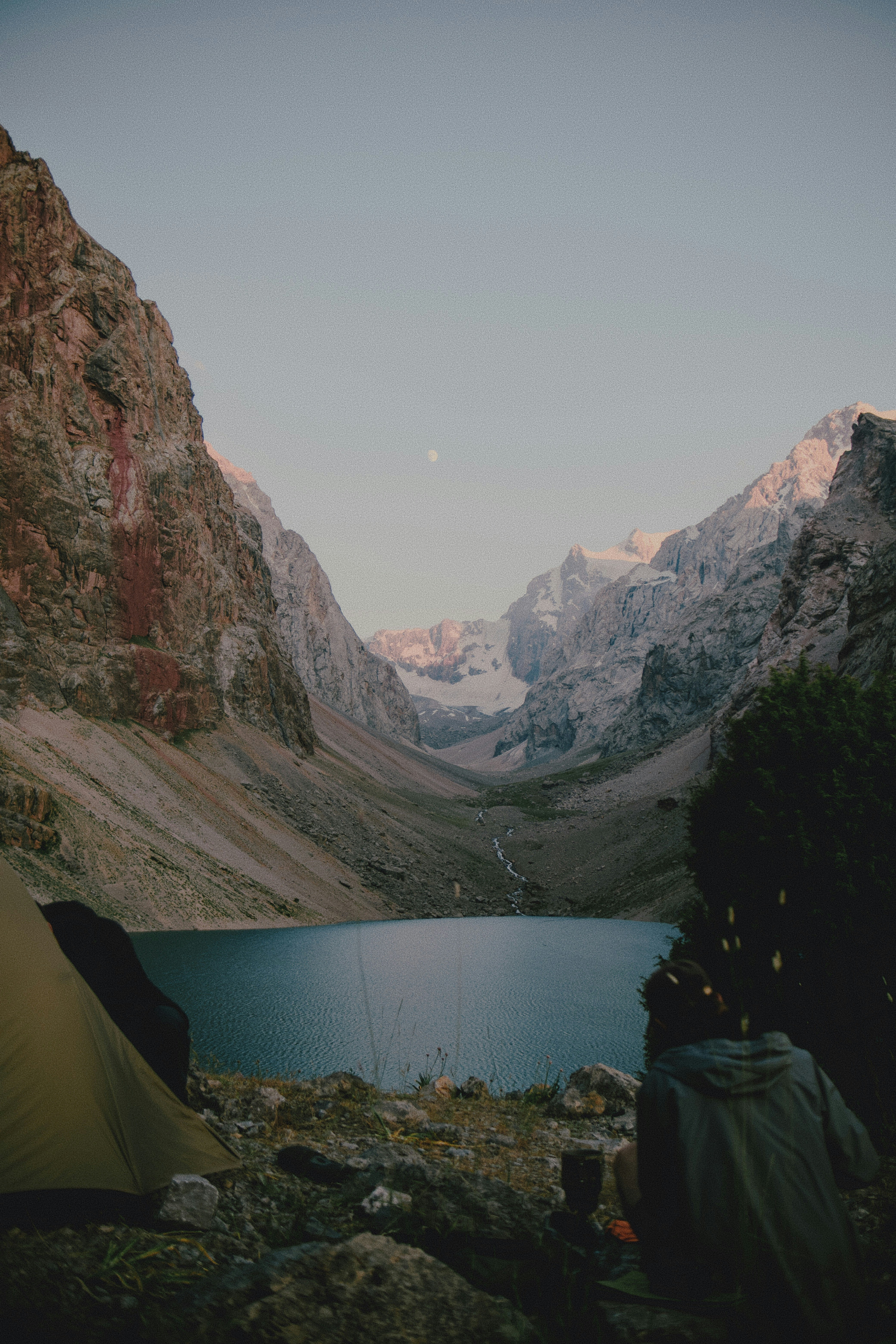 Valley Echo: Dawn Camp at the Lumen Lake